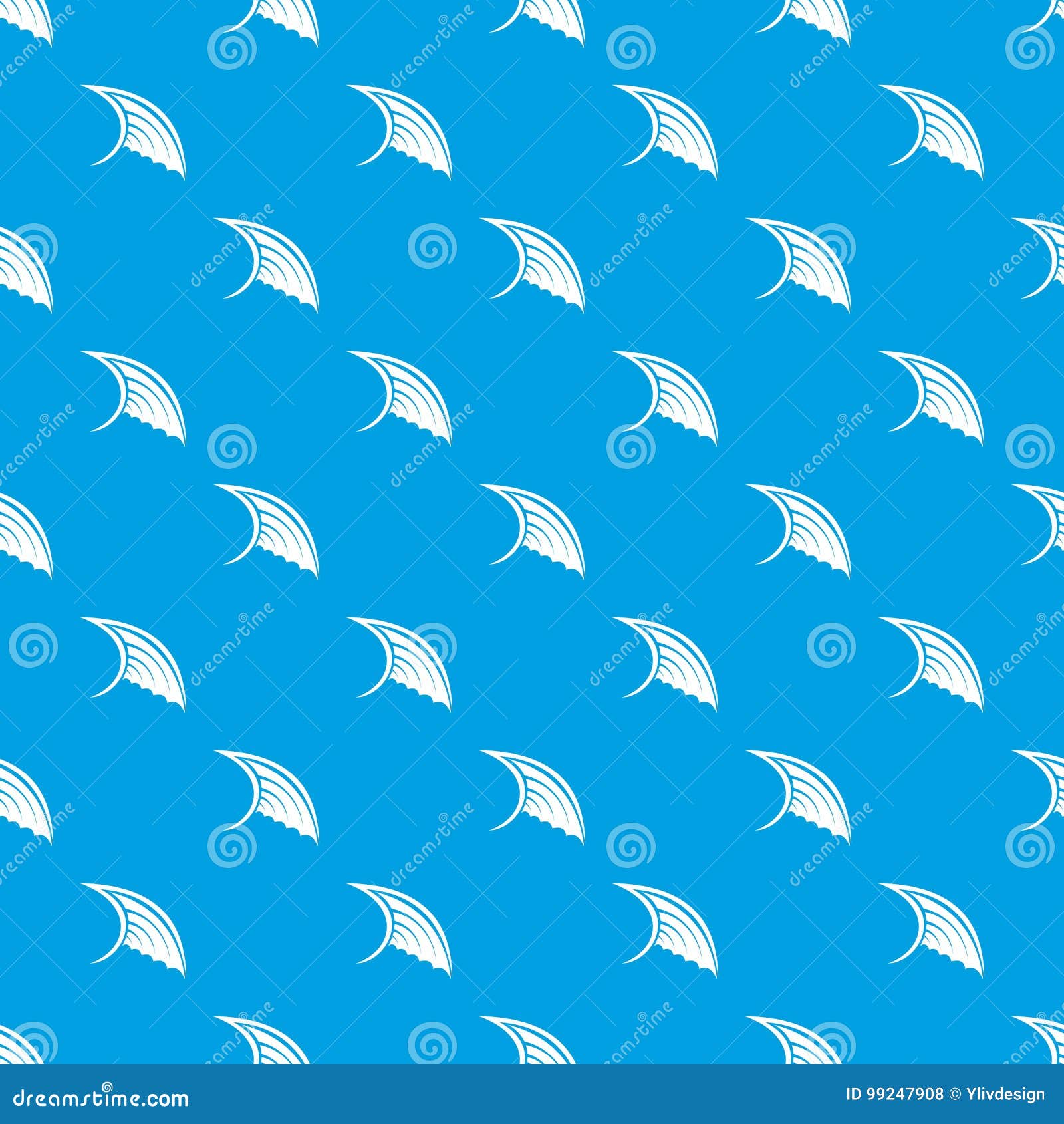 Wing pattern seamless blue stock vector. Illustration of fantasy - 99247908