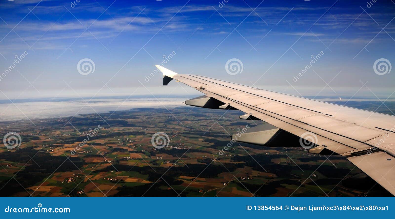 Wing of the plane stock photo. Image of transportation - 13854564
