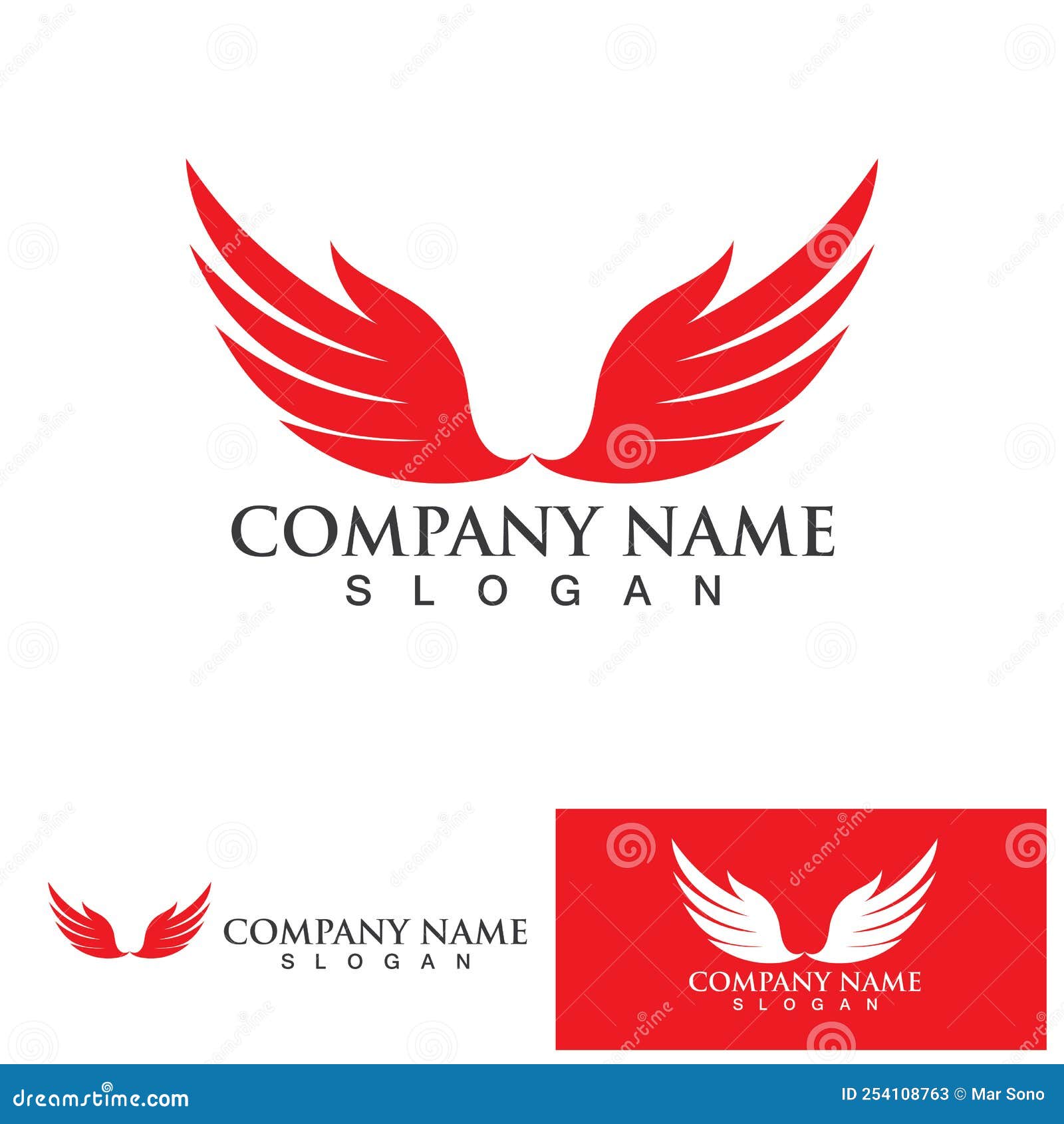 Wing Red Bird Logo Template Vector Stock Vector - Illustration of ...