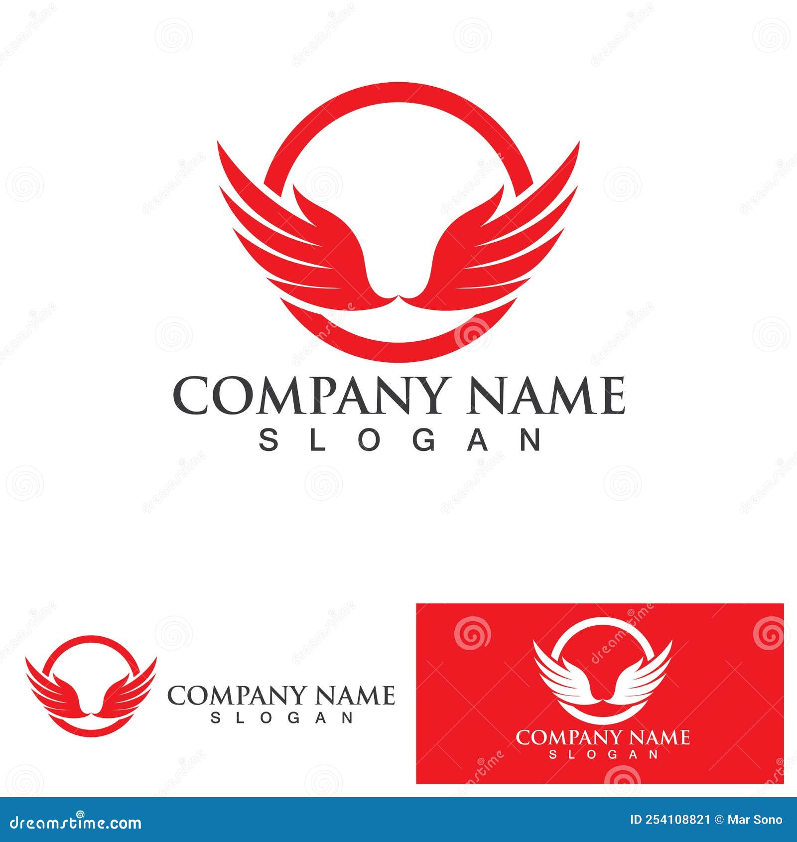 Wing Red Bird Logo Template Vector Stock Vector - Illustration of ...