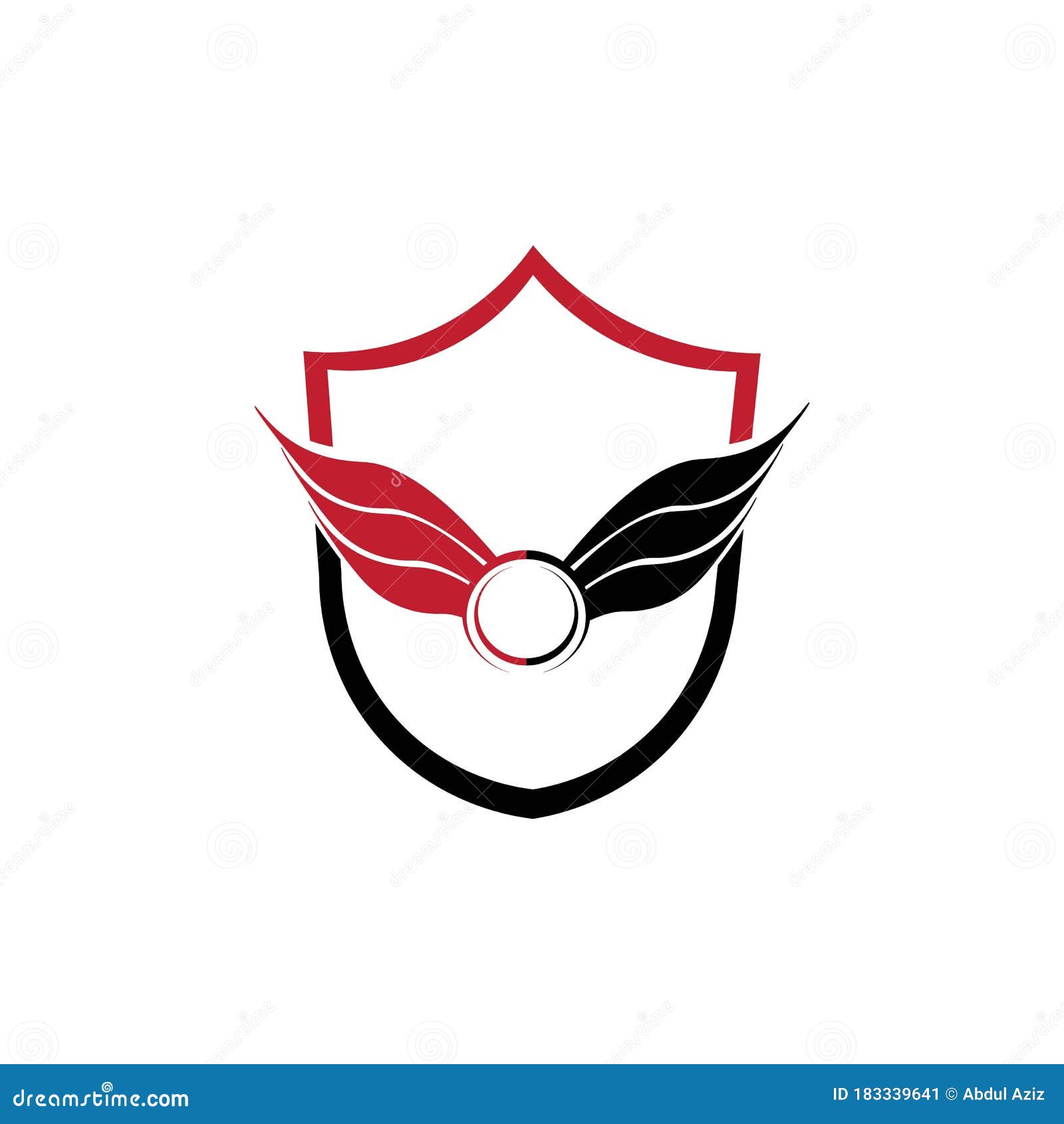 Wing Shield Icon Logo Vector Stock Vector - Illustration of template ...