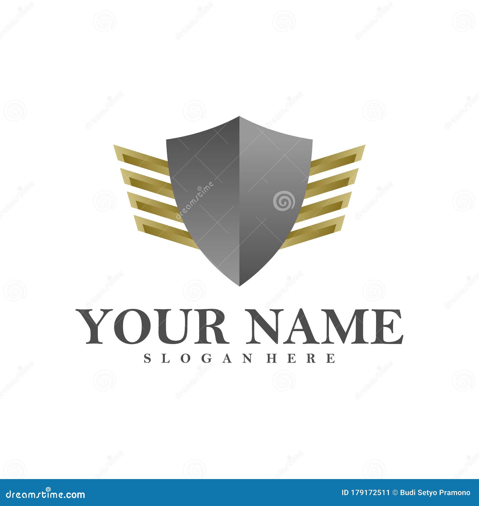 Wing Shield Logo Vector Template, Creative Wings Logo Design Concepts ...