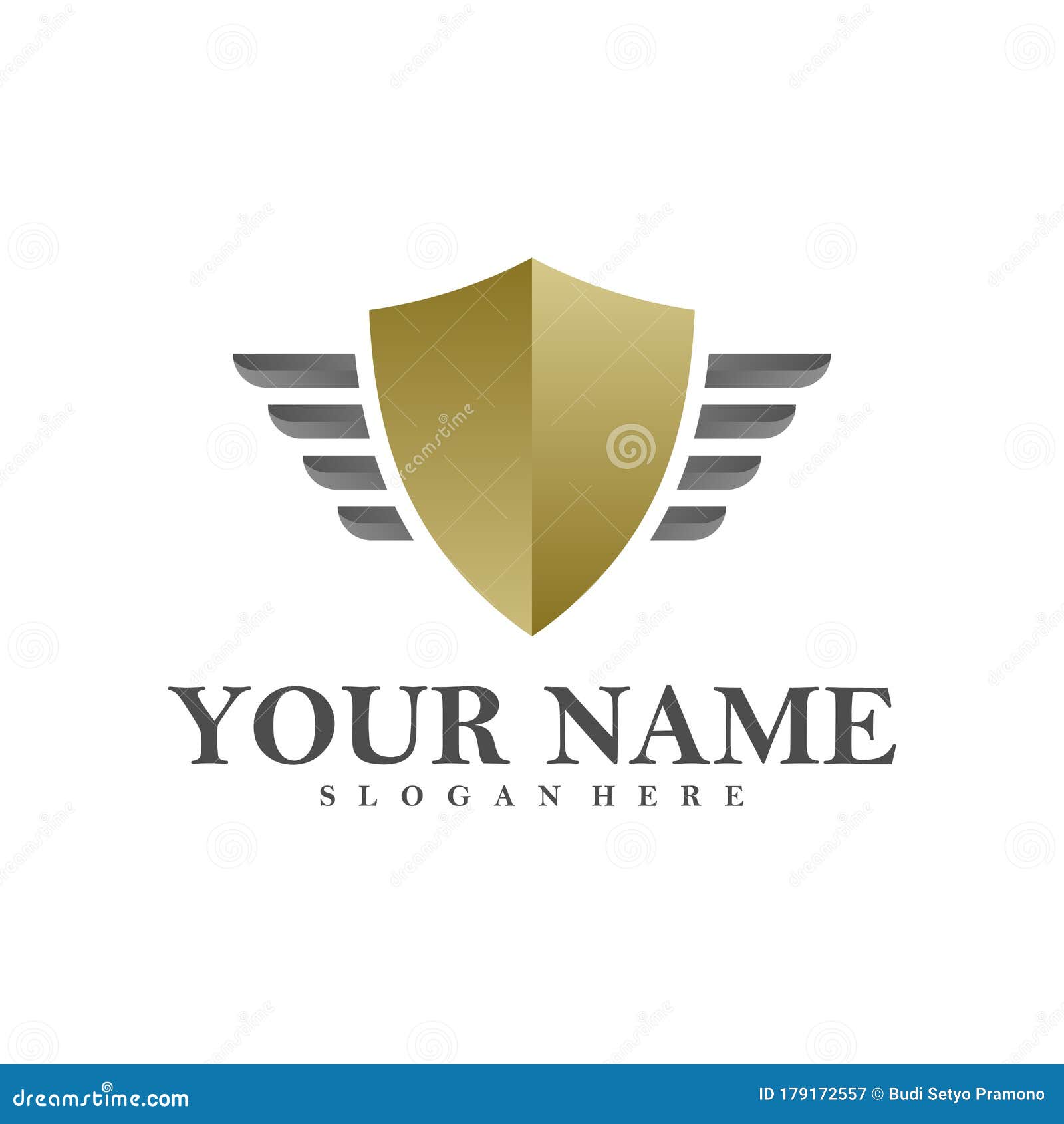 Wing Shield Logo Vector Template, Creative Wings Logo Design Concepts ...