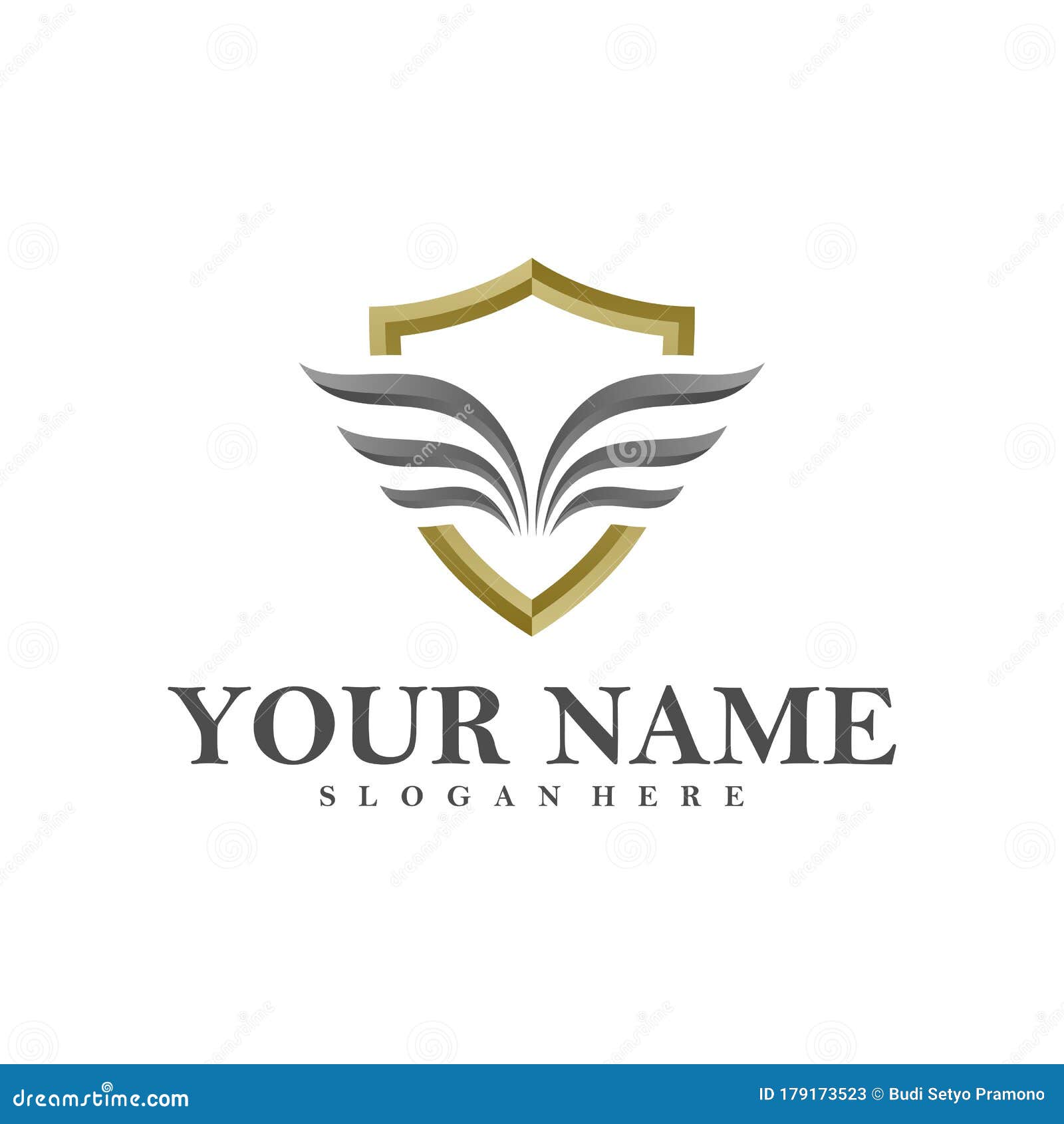 Wing Shield Logo Vector Template, Creative Wings Logo Design Concepts ...