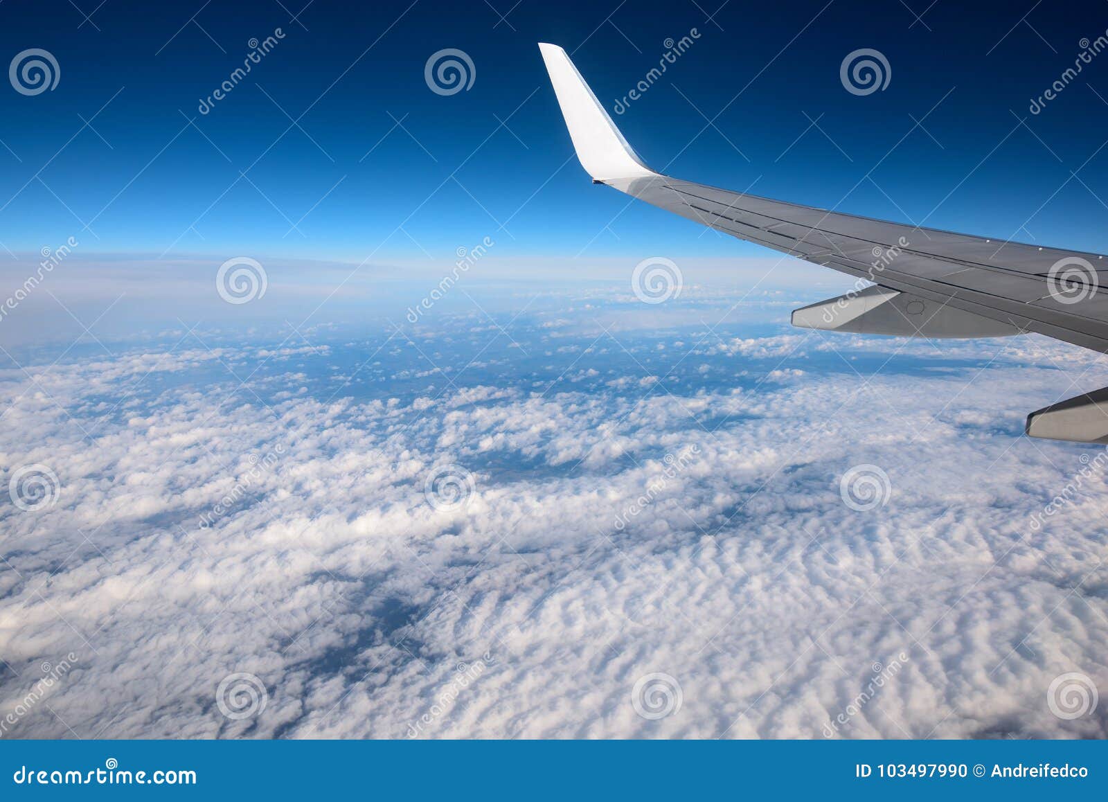 The Wing of the Space Shuttle at a Very High Altitude. Stock Photo ...