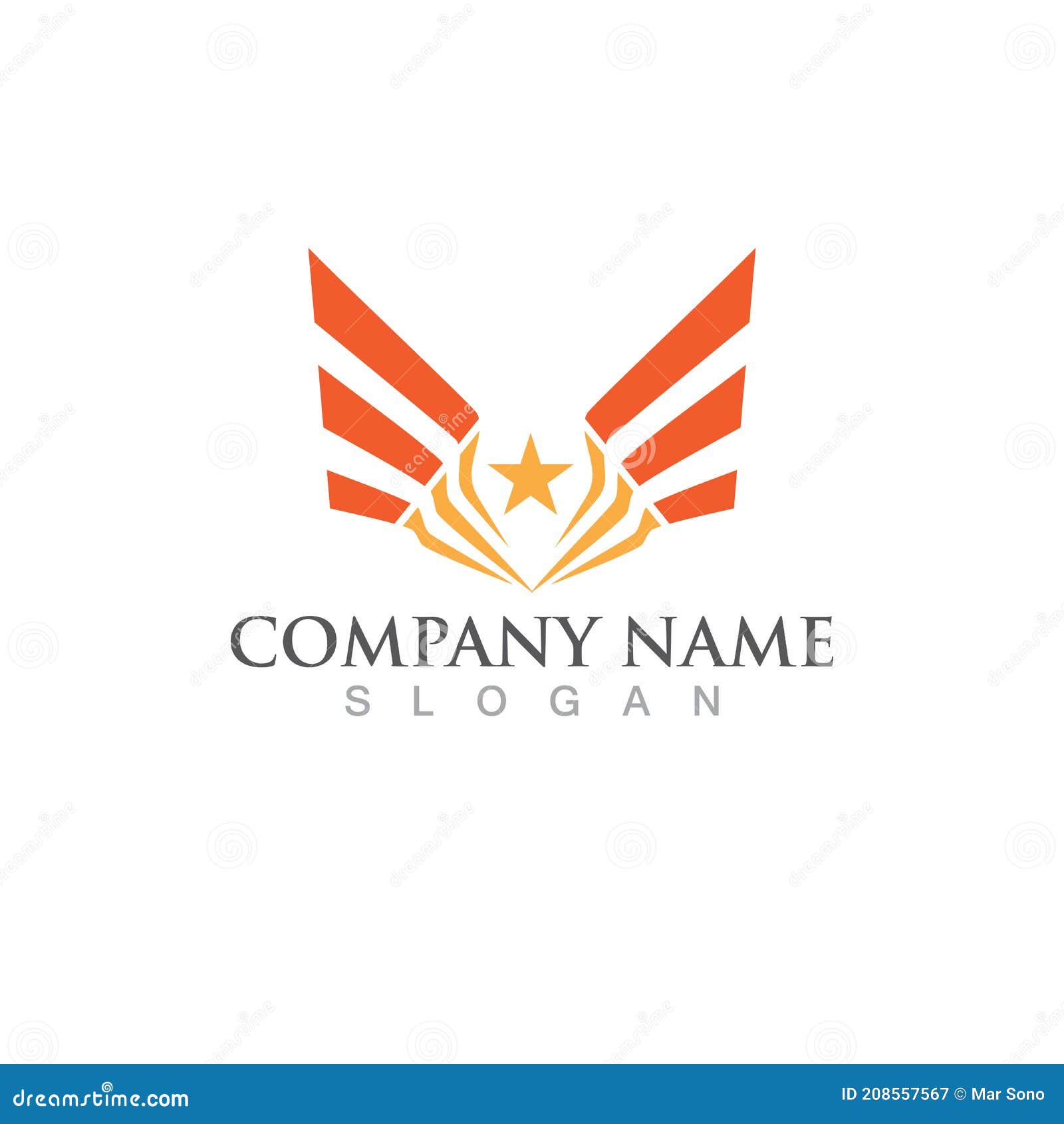 Wing and Star Falcon Logo and Symbol Stock Vector - Illustration of ...