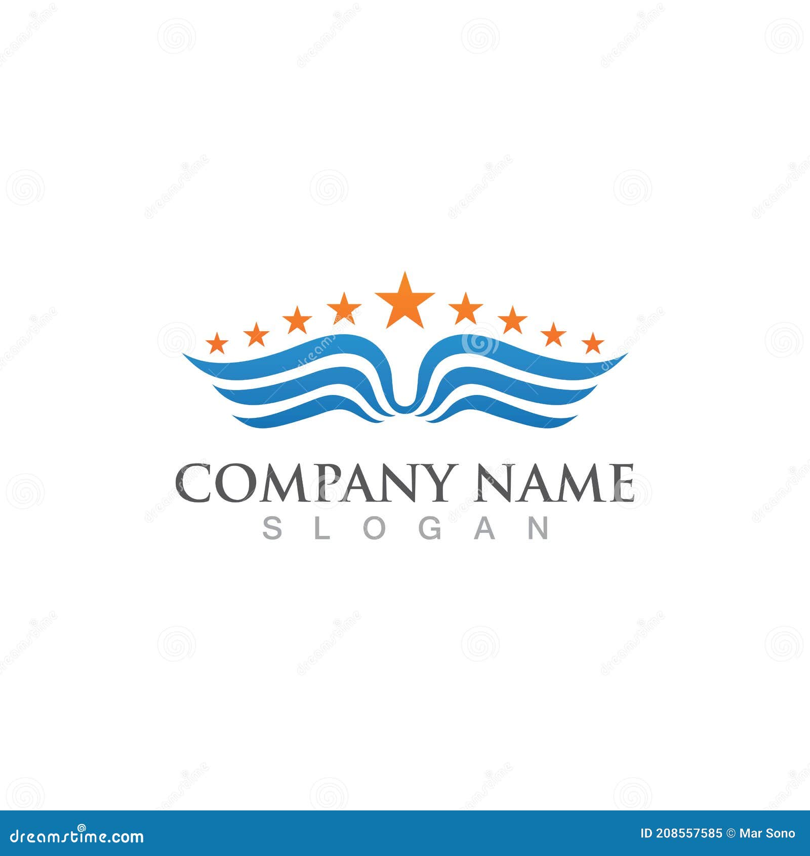 Wing and Star Falcon Logo and Symbol Stock Vector - Illustration of ...