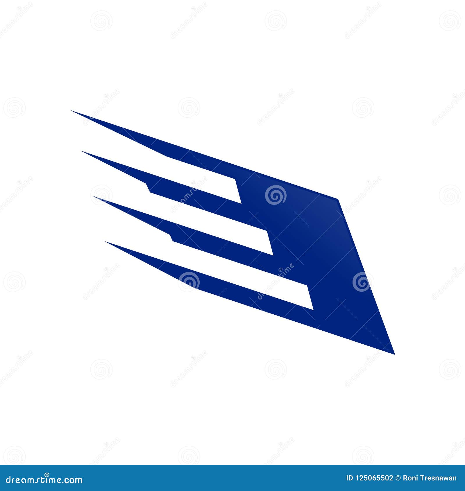 Wing Steel Blue Technology Symbol Veloce Logo Design Illustrazione ...