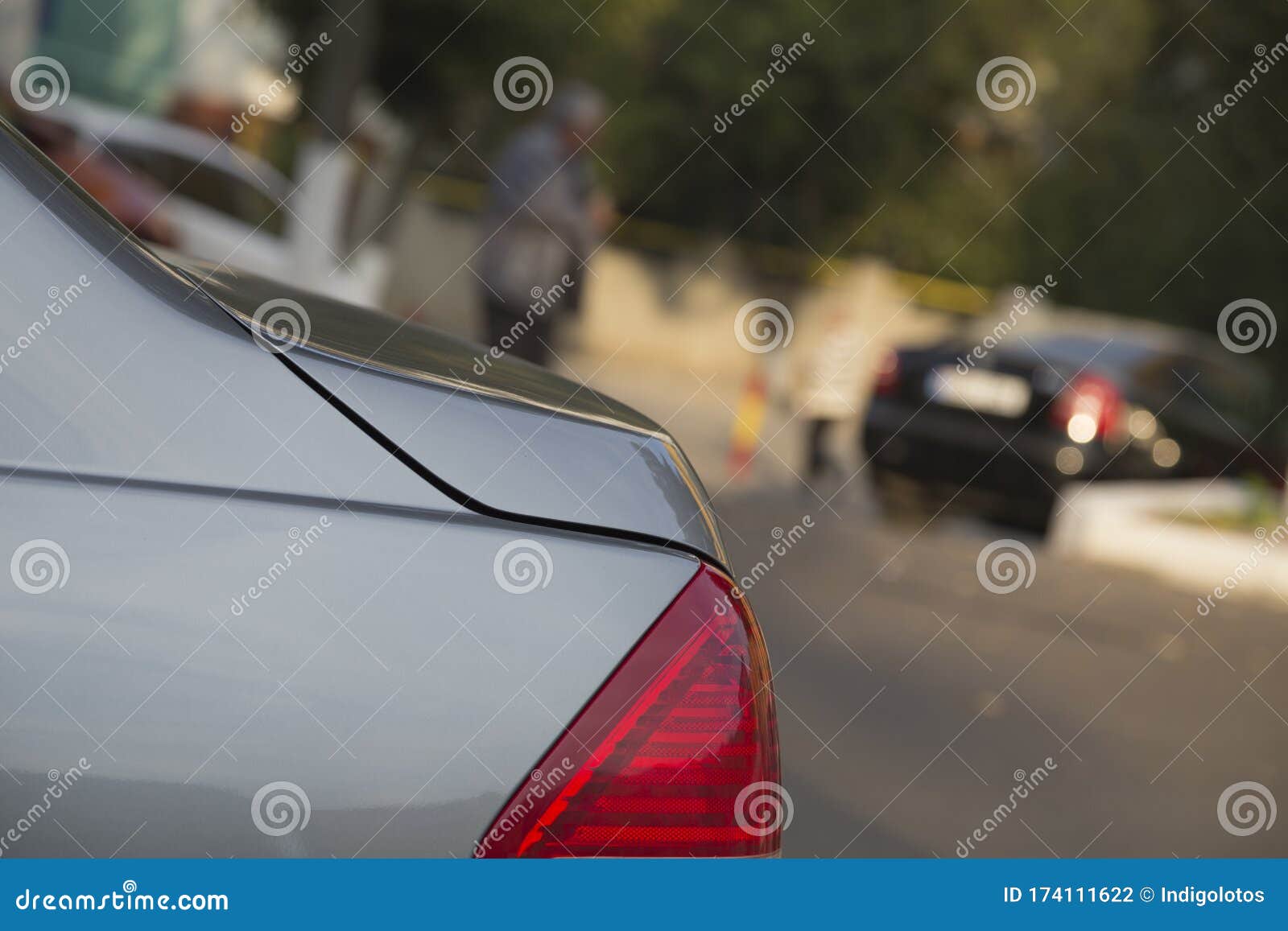 Wing and Stoplight of a Car Stock Photo - Image of lamp, sidelight ...