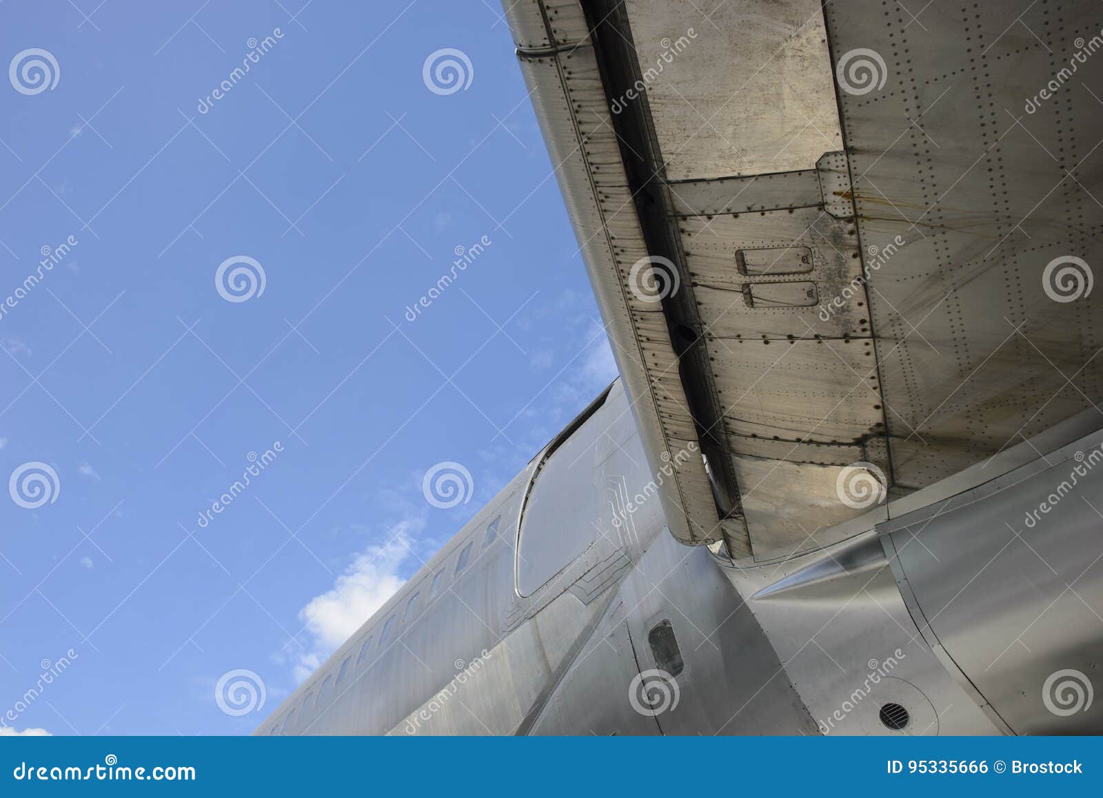 Texture Of An Airplane, Military Metal Plate On A Plane Stock Photo ...
