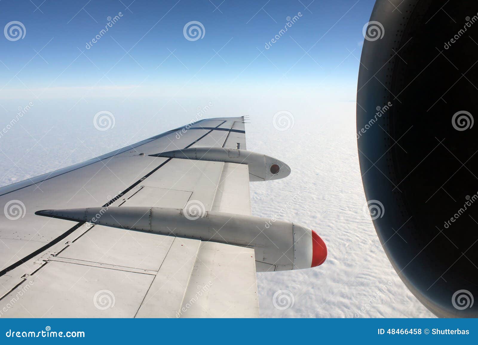 Wing Tip View Flying General Aviation Aircraft Stock Photography ...