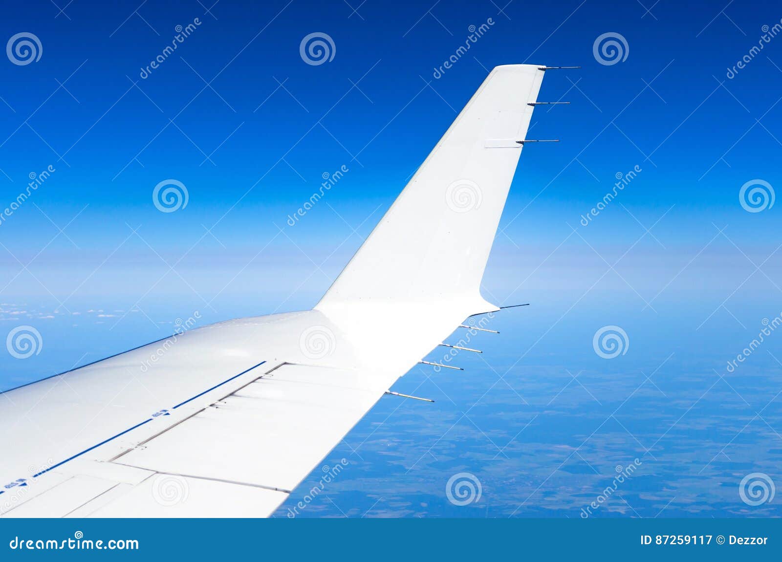 Wing and Winglets Flying in the Sky Stock Image - Image of passenger ...