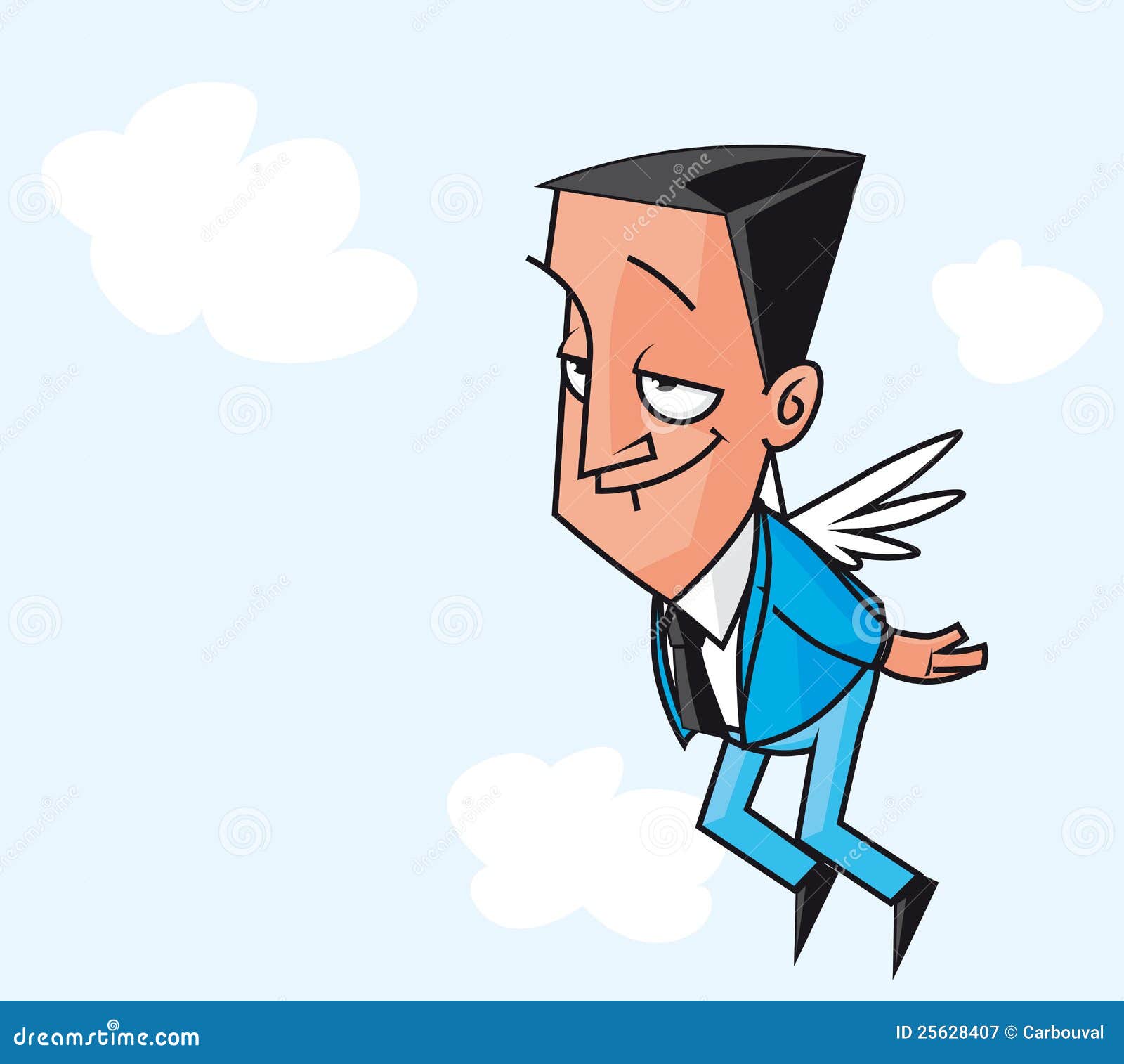Winged businessman stock vector. Illustration of wing - 25628407