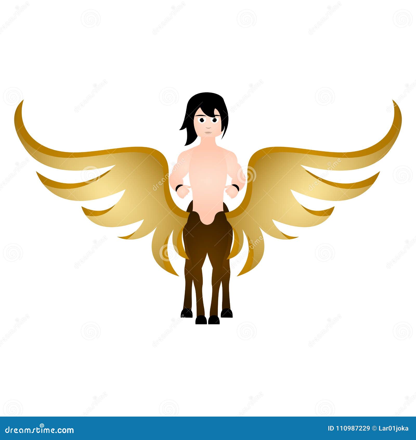Winged Centaur. Fantasy Creature Stock Vector - Illustration of joyful ...