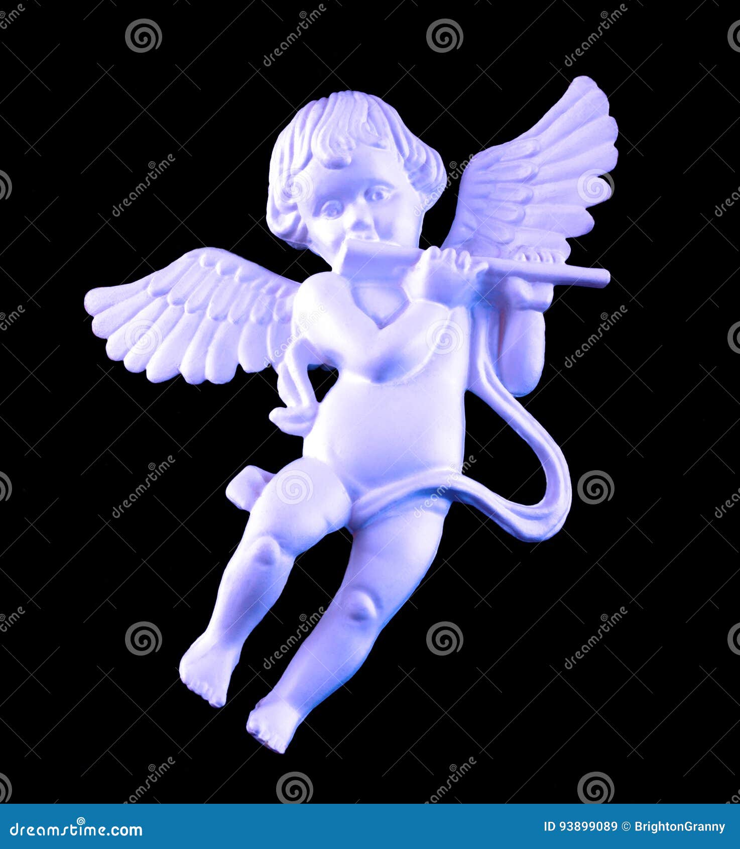 Winged cherub stock image. Image of sculpted, black, eros - 93899089