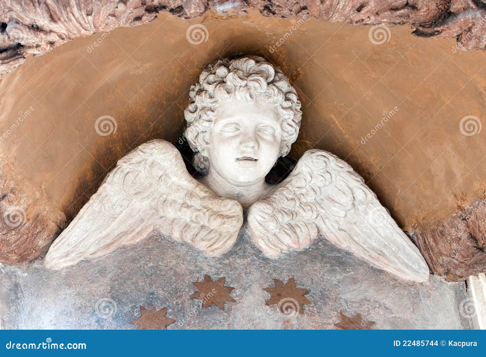 Winged Cherub Statue stock photo. Image of sculpture - 22485744