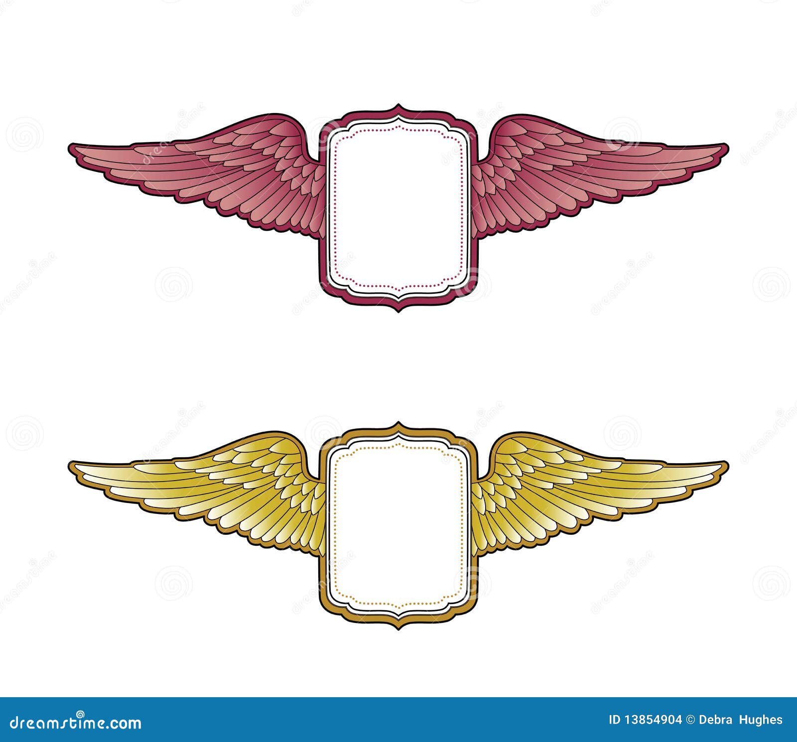 Winged Crest stock vector. Illustration of border, icon - 13854904