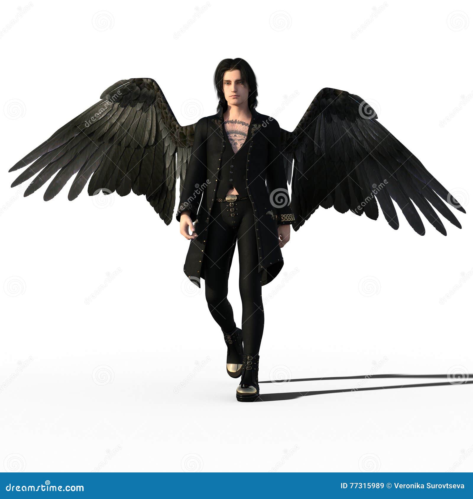 Winged demon isolated stock illustration. Illustration of concept ...