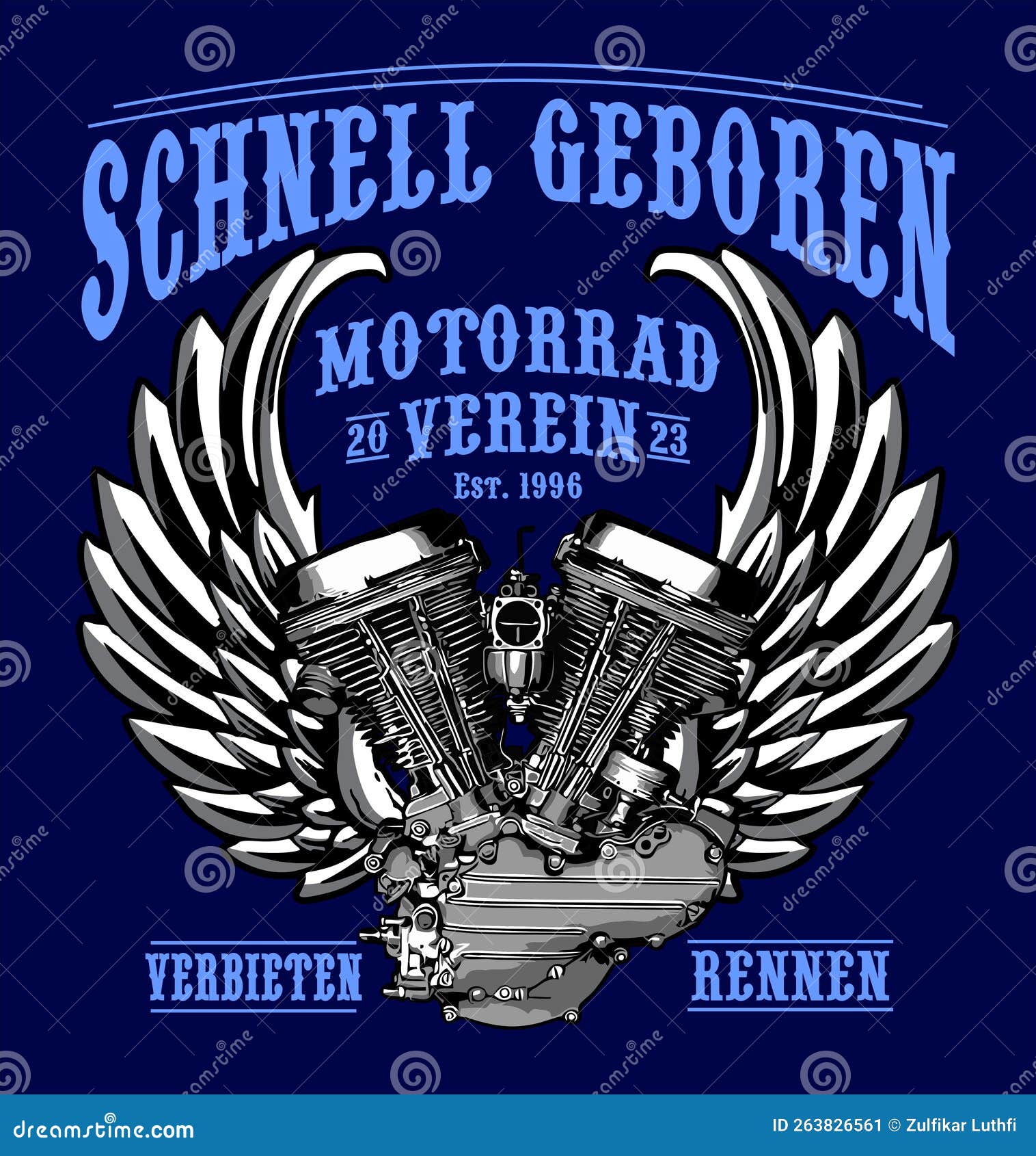 Winged Engine and Some Writing Stock Illustration - Illustration of ...