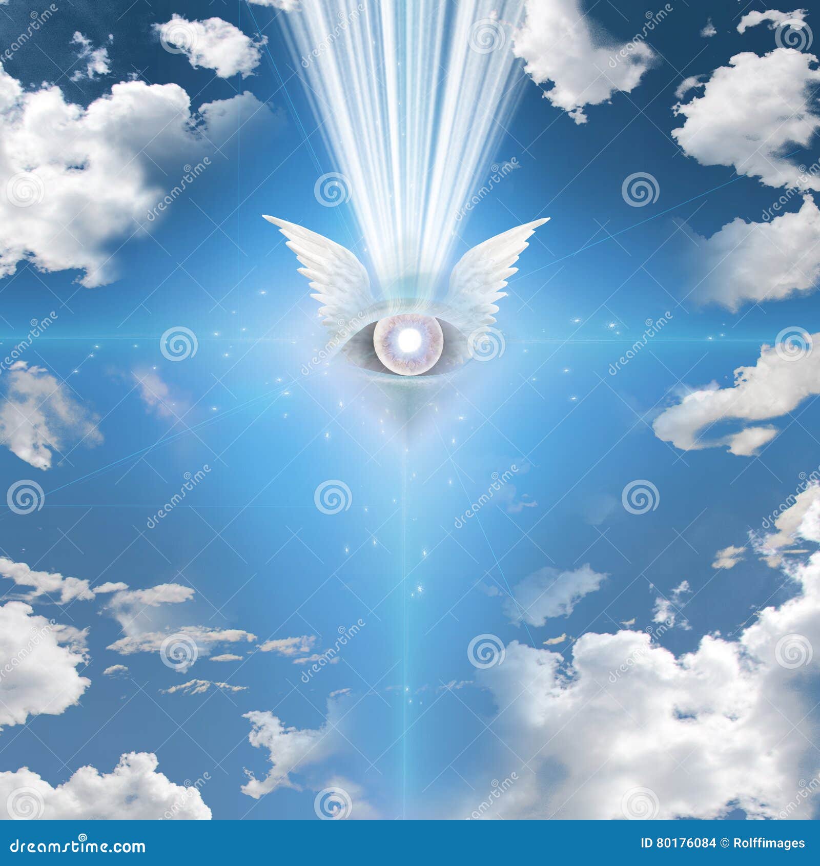 Winged Eye stock illustration. Illustration of illuminati - 80176084