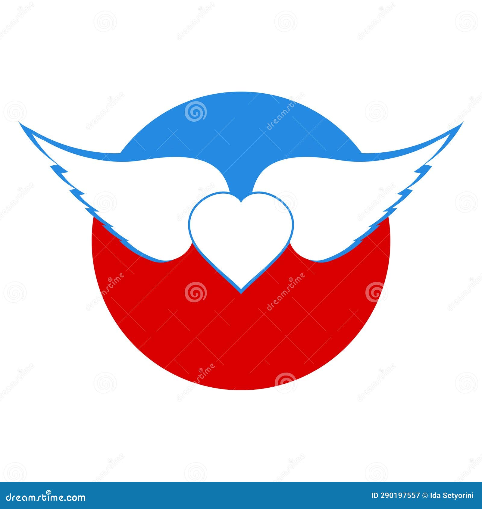 Winged heart icon vector stock illustration. Illustration of silhouette ...