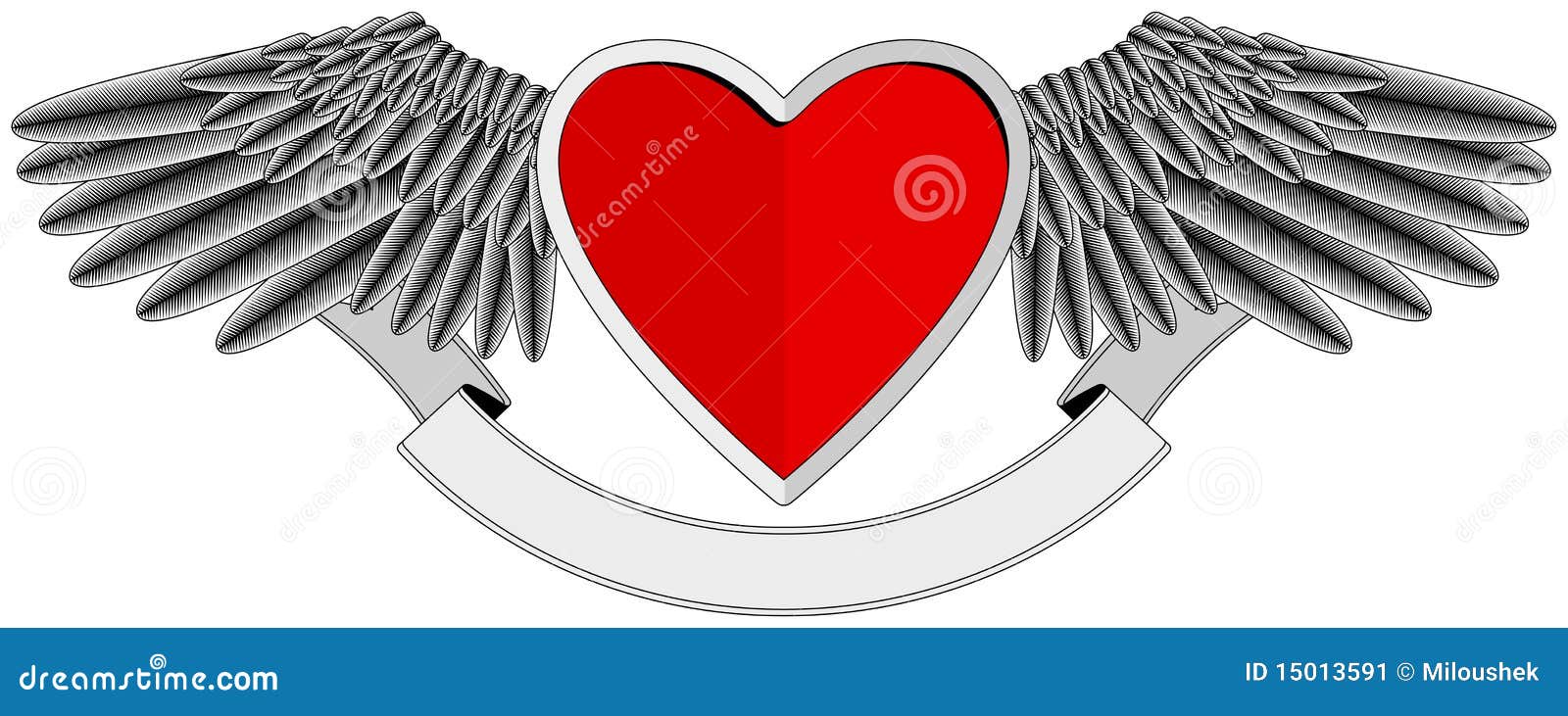 Winged Heart logo stock vector. Illustration of ornament - 15013591