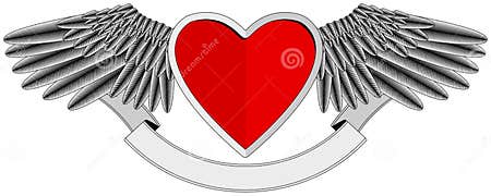 Winged Heart logo stock vector. Illustration of ornament - 15013591