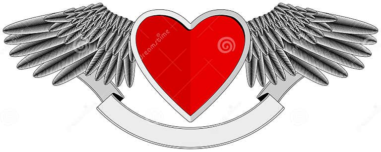 Winged Heart logo stock vector. Illustration of ornament - 15013591