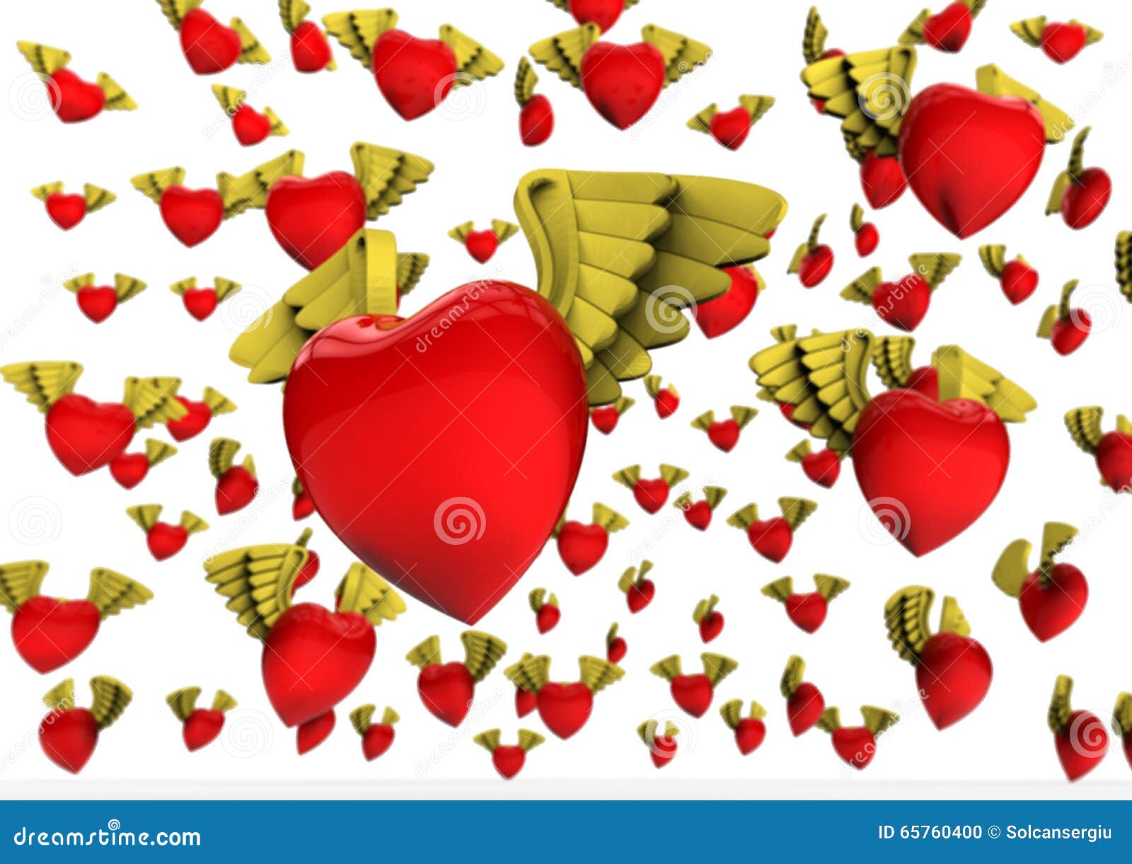 Winged hearts stock illustration. Illustration of catholic - 65760400