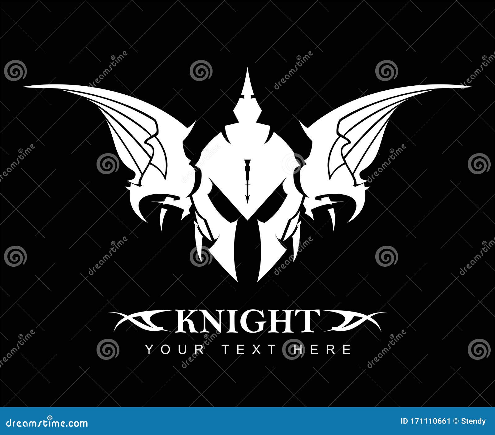 Winged helmet design stock vector. Illustration of drawing - 171110661