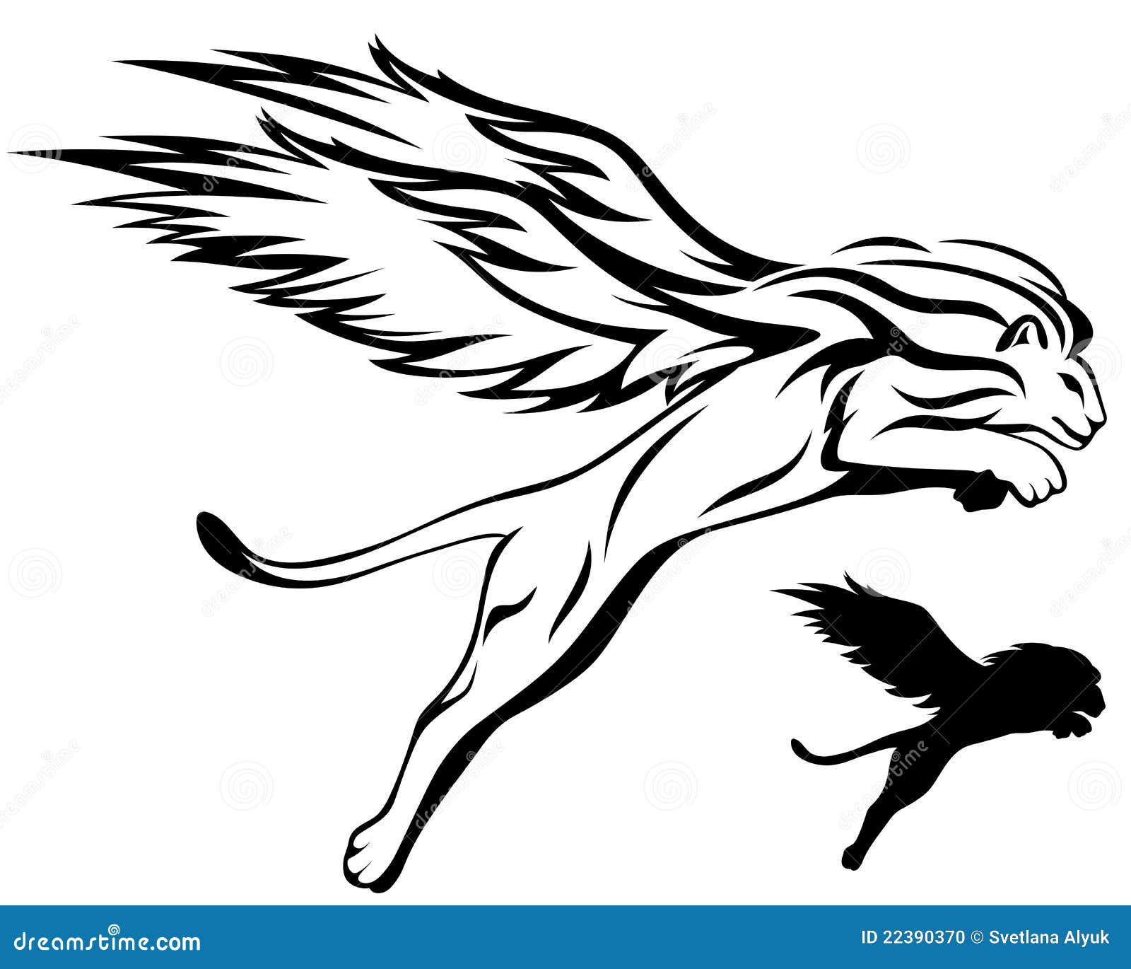 Winged lion vector stock vector. Illustration of angry - 22390370