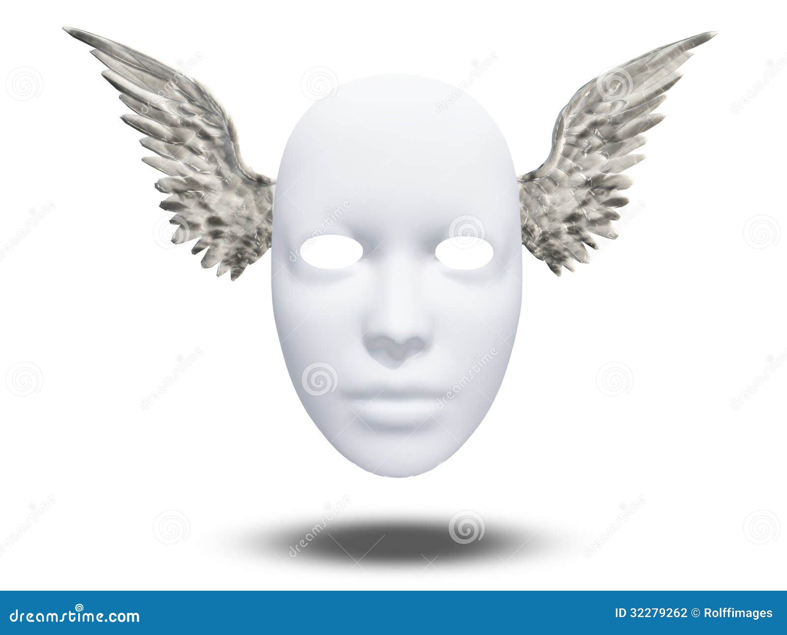 Winged Mask Mascot. Winged Head Warrior. Stock Photo | CartoonDealer ...