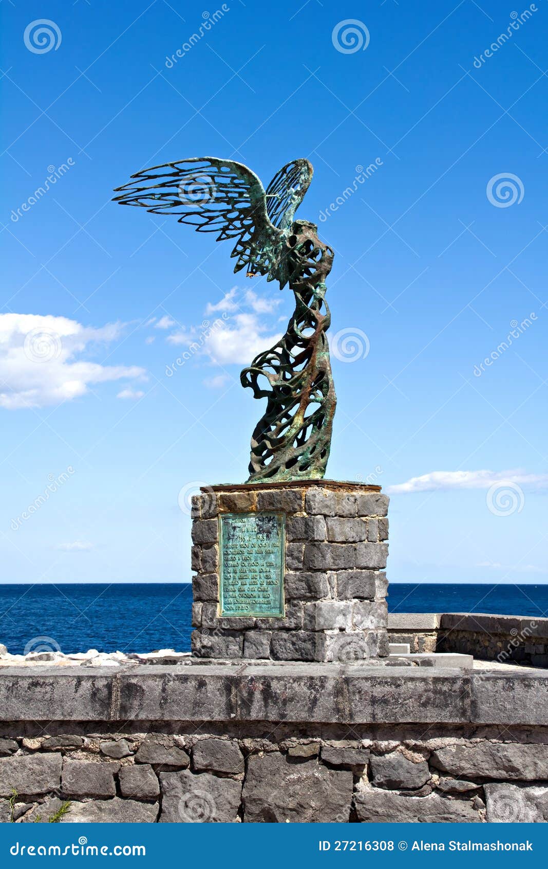 Winged Nike statue stock photo. Image of dodecanese, monument - 27216308