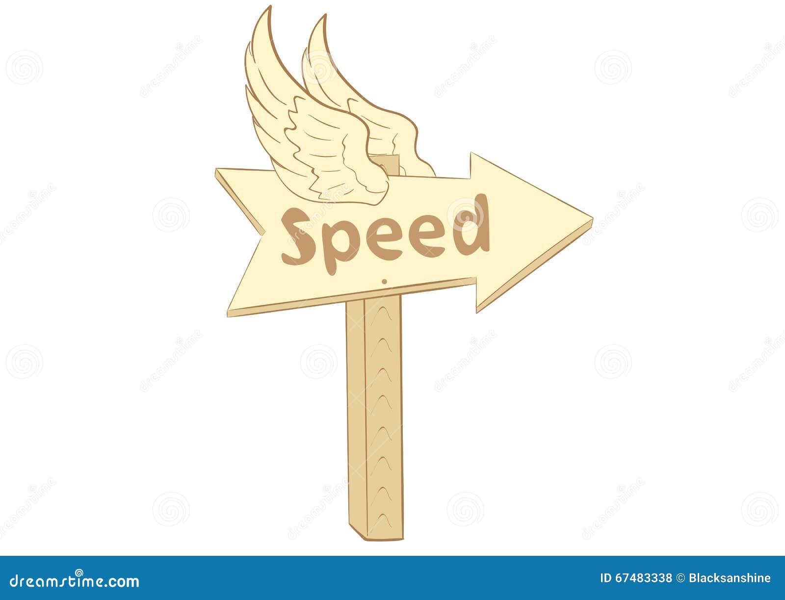 Winged road sign stock vector. Illustration of conceptual - 67483338