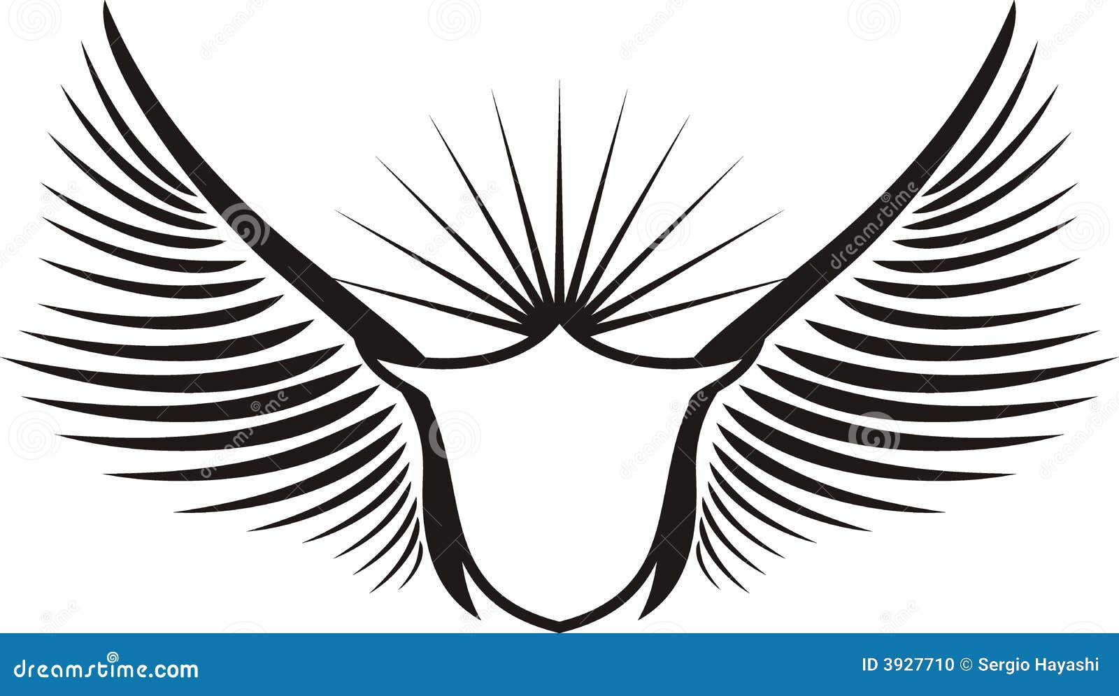 Winged shield stock vector. Illustration of shield, heraldic - 3927710