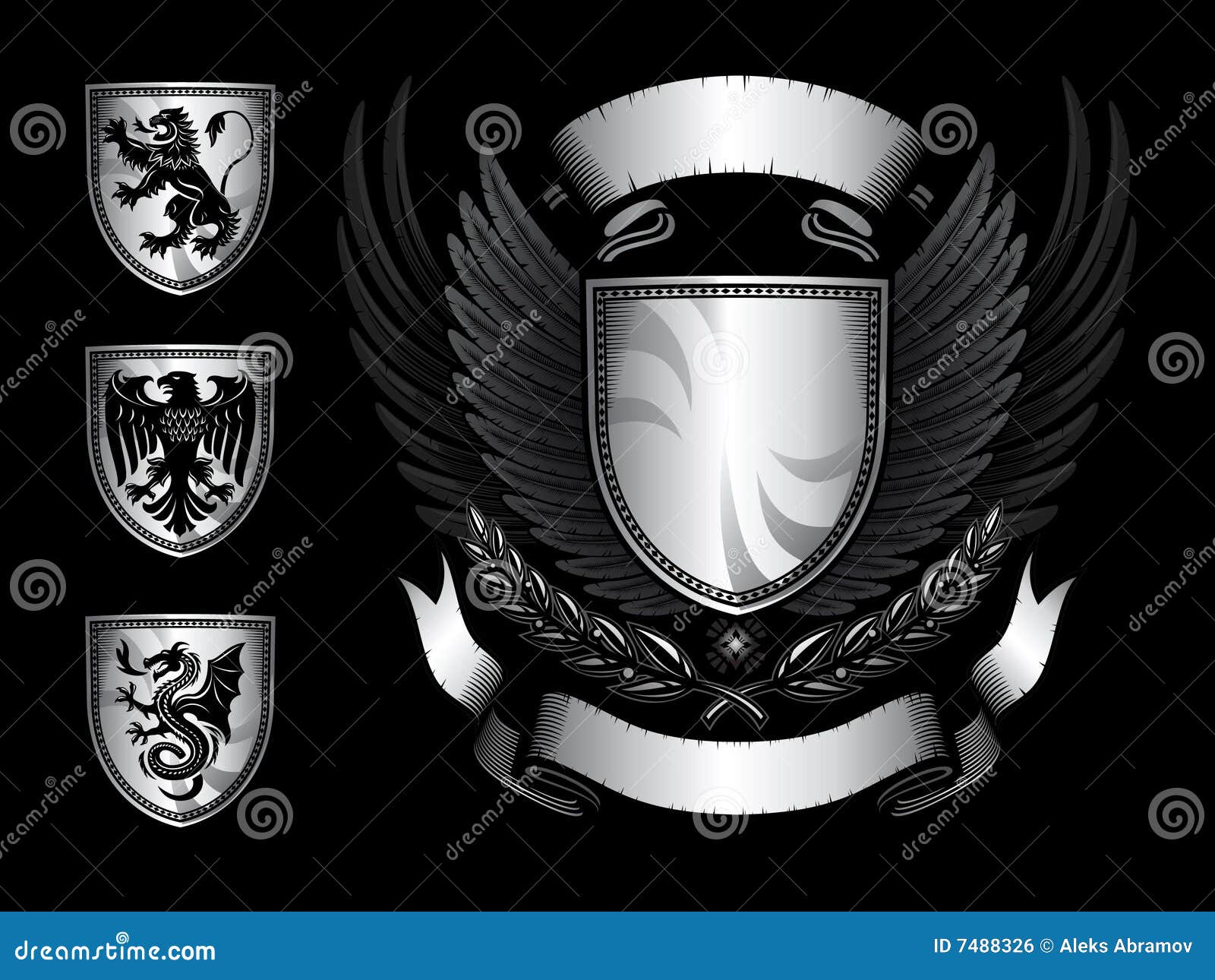 Eagle Is The Lion Maintains Among Beasts Vintage Engraving Vector ...