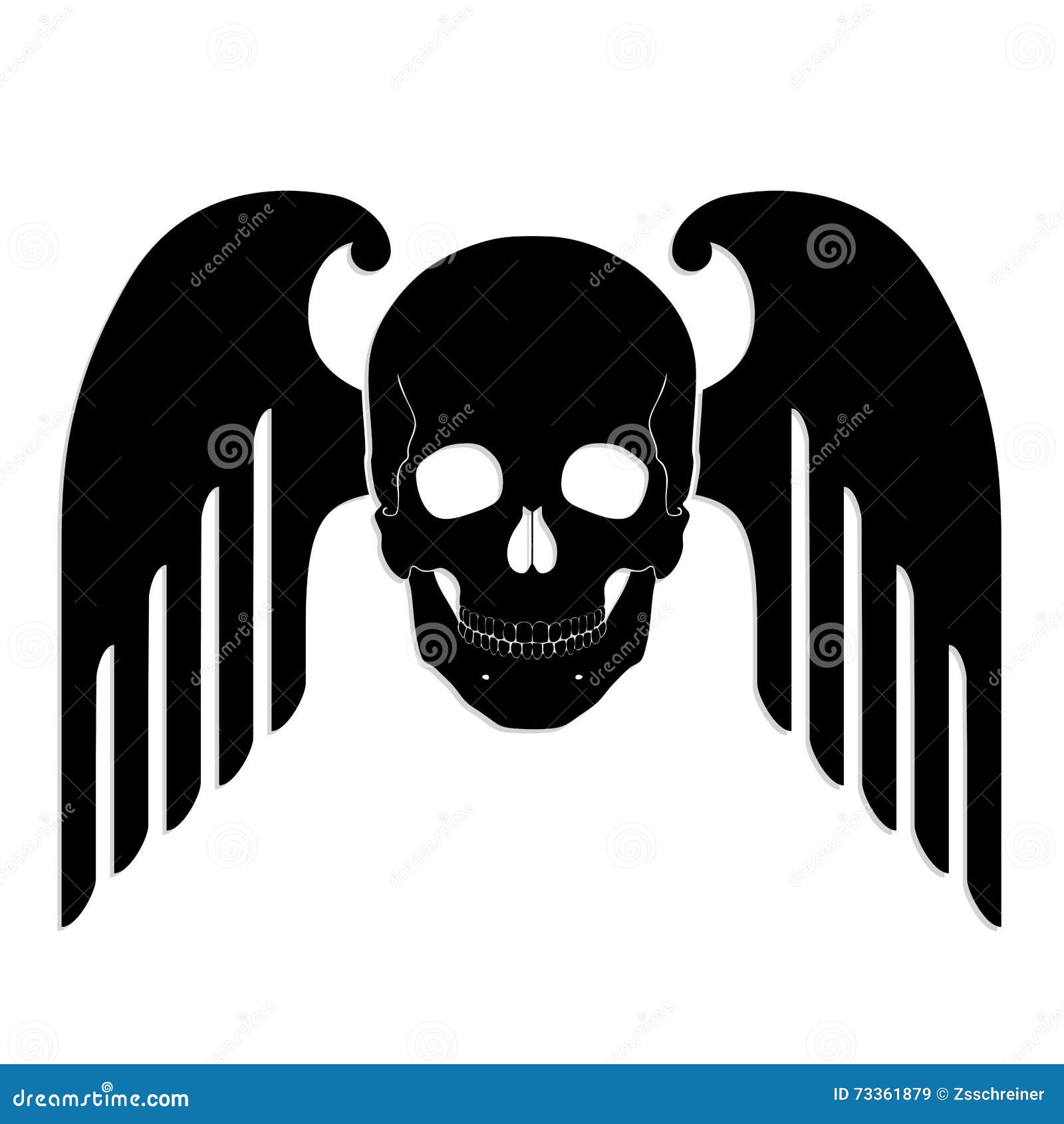 Winged Skull Stock Illustrations – 493 Winged Skull Stock Illustrations, Vectors & Clipart ...