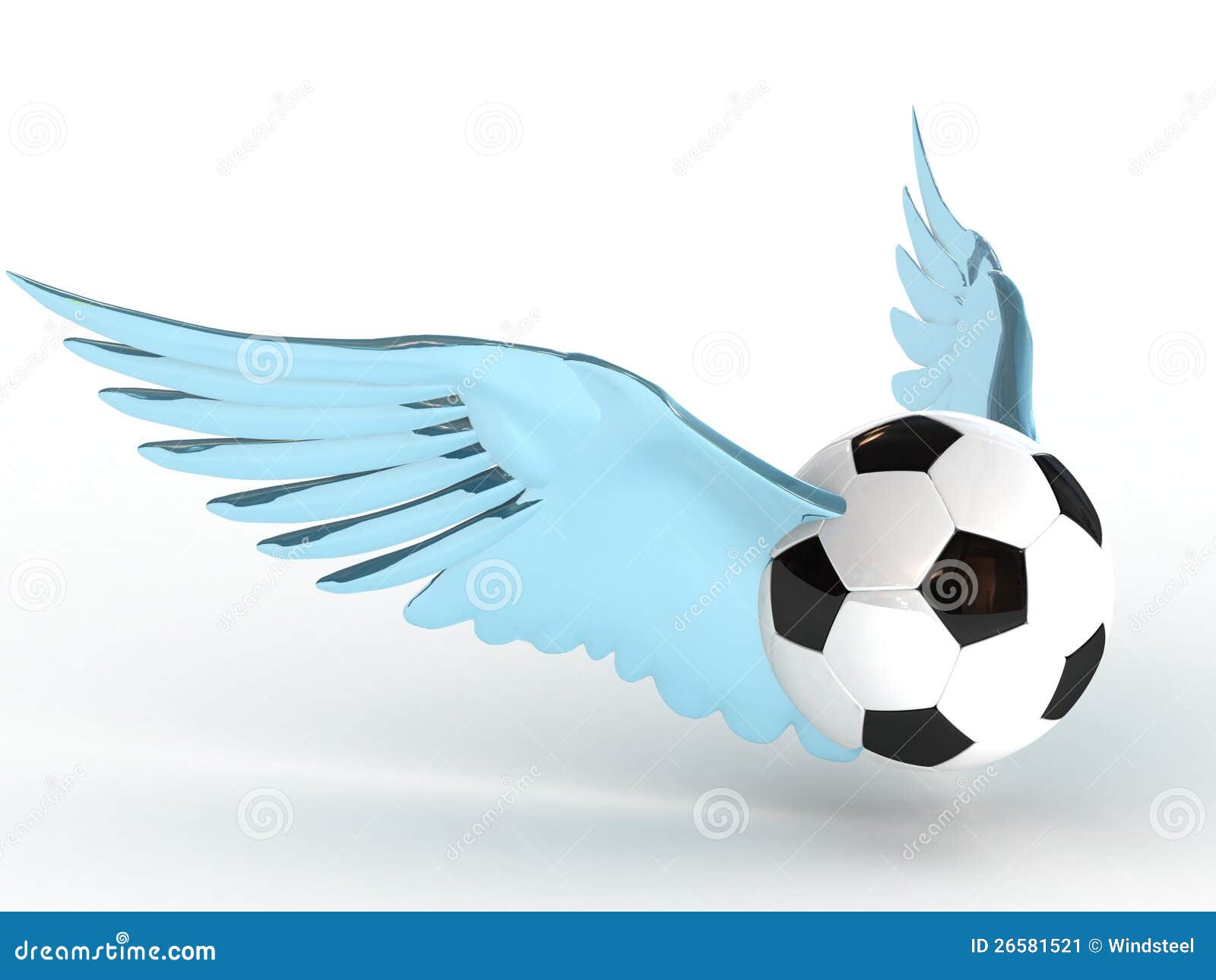 Winged soccer ball. stock illustration. Illustration of graphic - 26581521