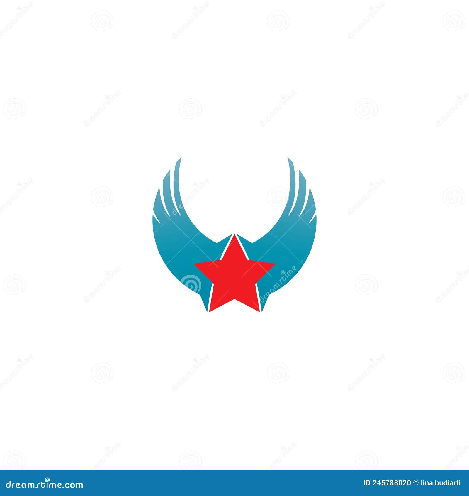 Winged star logo stock vector. Illustration of tending - 245788020
