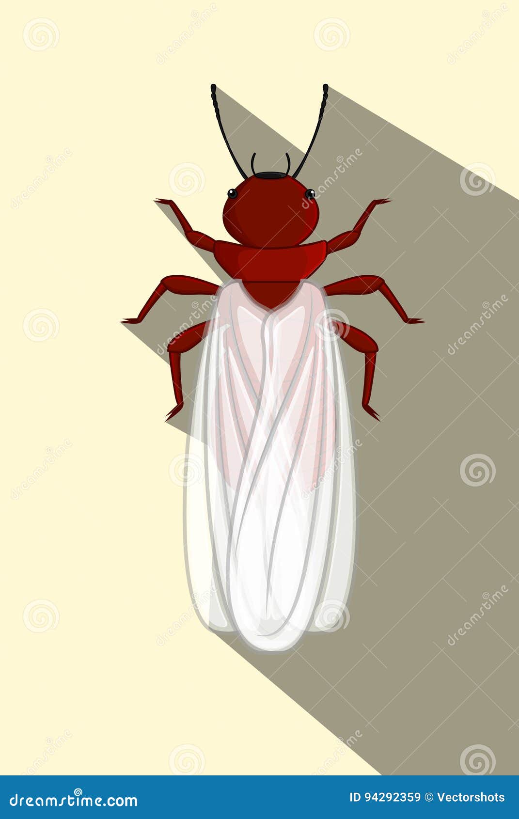 Winged Termite Silhouette Vector Illustration | CartoonDealer.com #94292780
