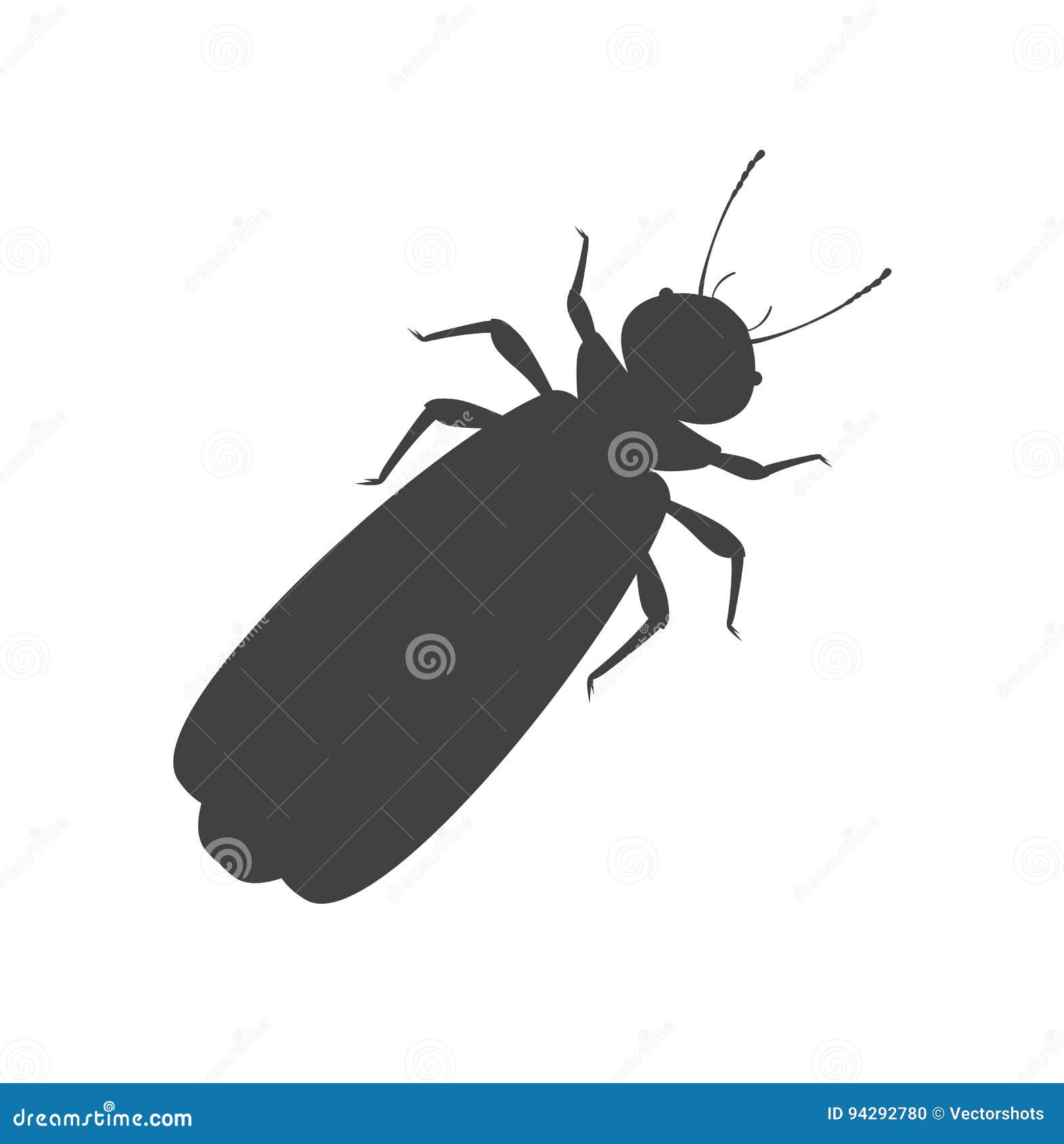 Winged Termite Silhouette stock vector. Illustration of follow - 94292780
