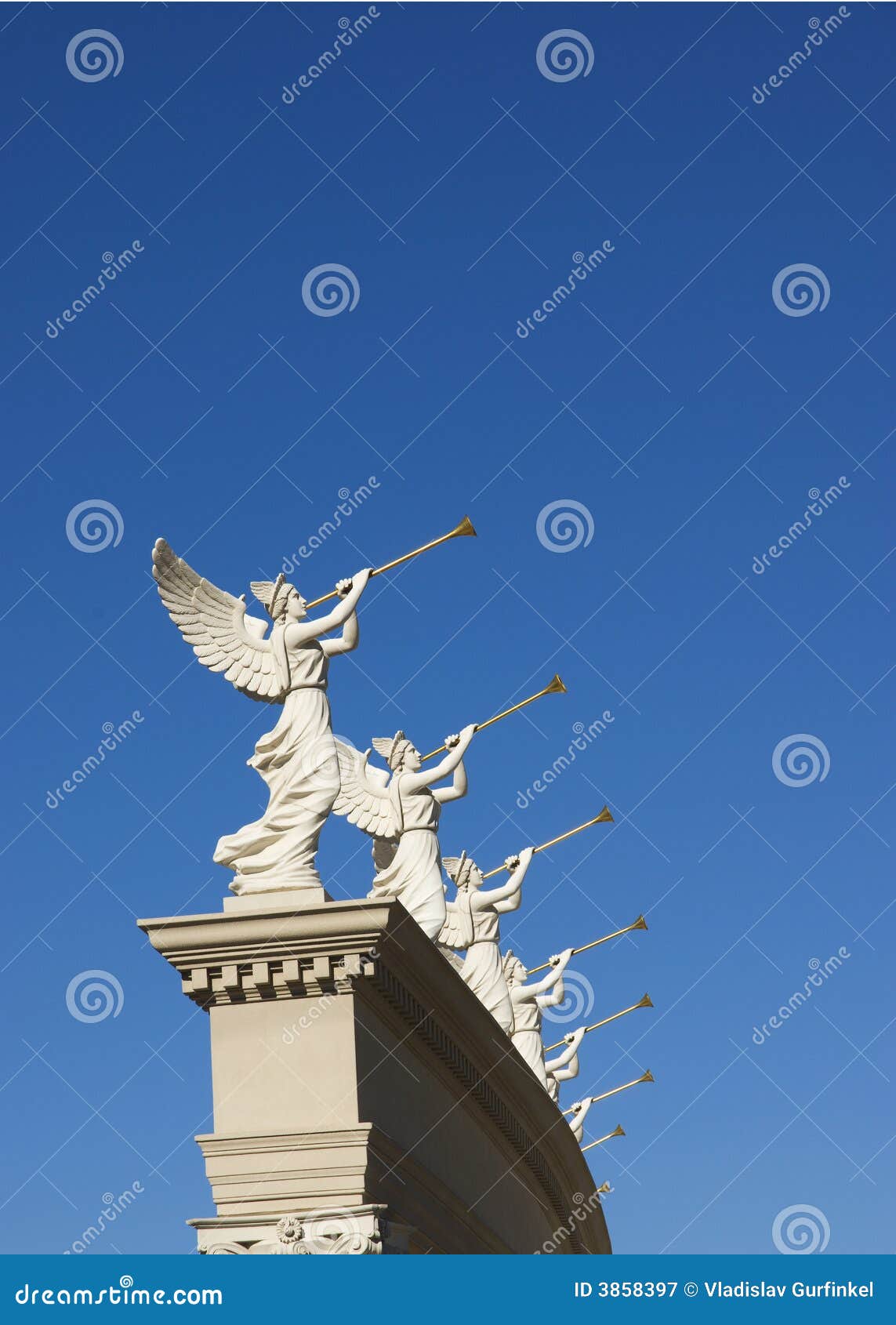 Winged trumpeters stock image. Image of musicians, trumpeters - 3858397