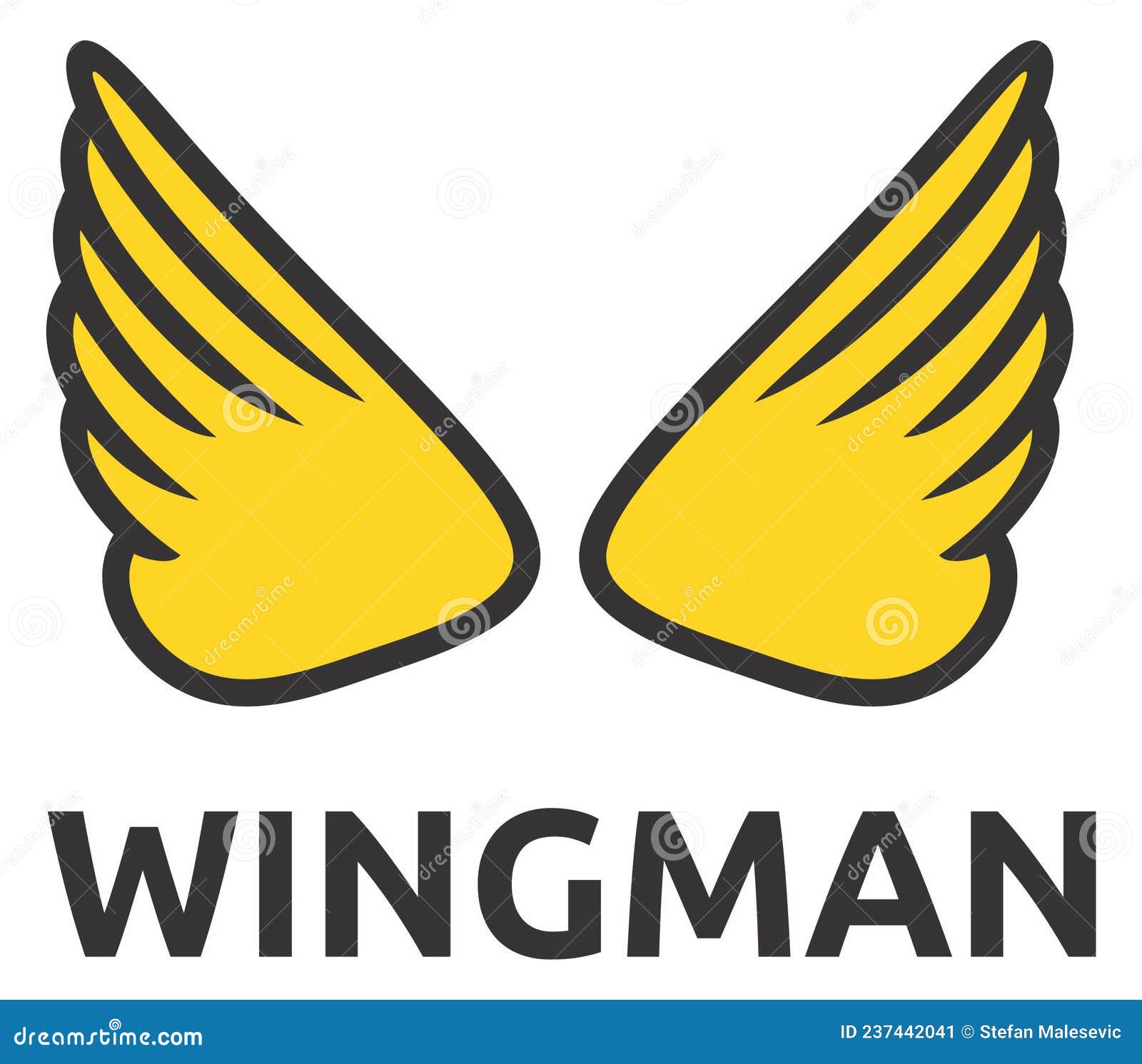 Wingman stock vector. Illustration of typography, concept - 237442041