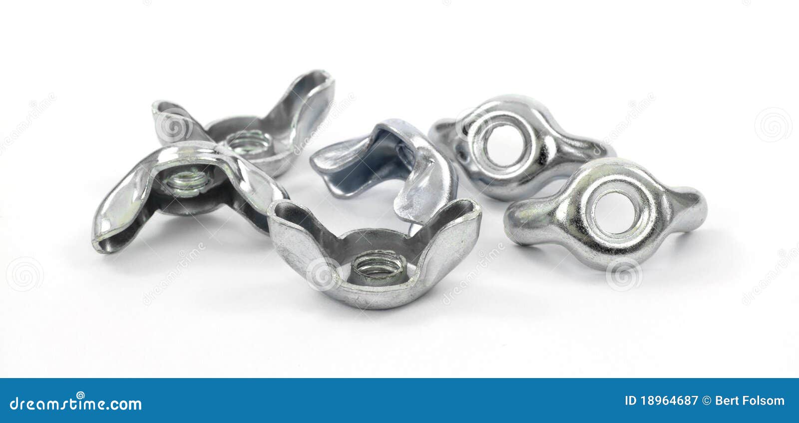 Wingnuts stock image. Image of group, white, wing, steel - 18964687