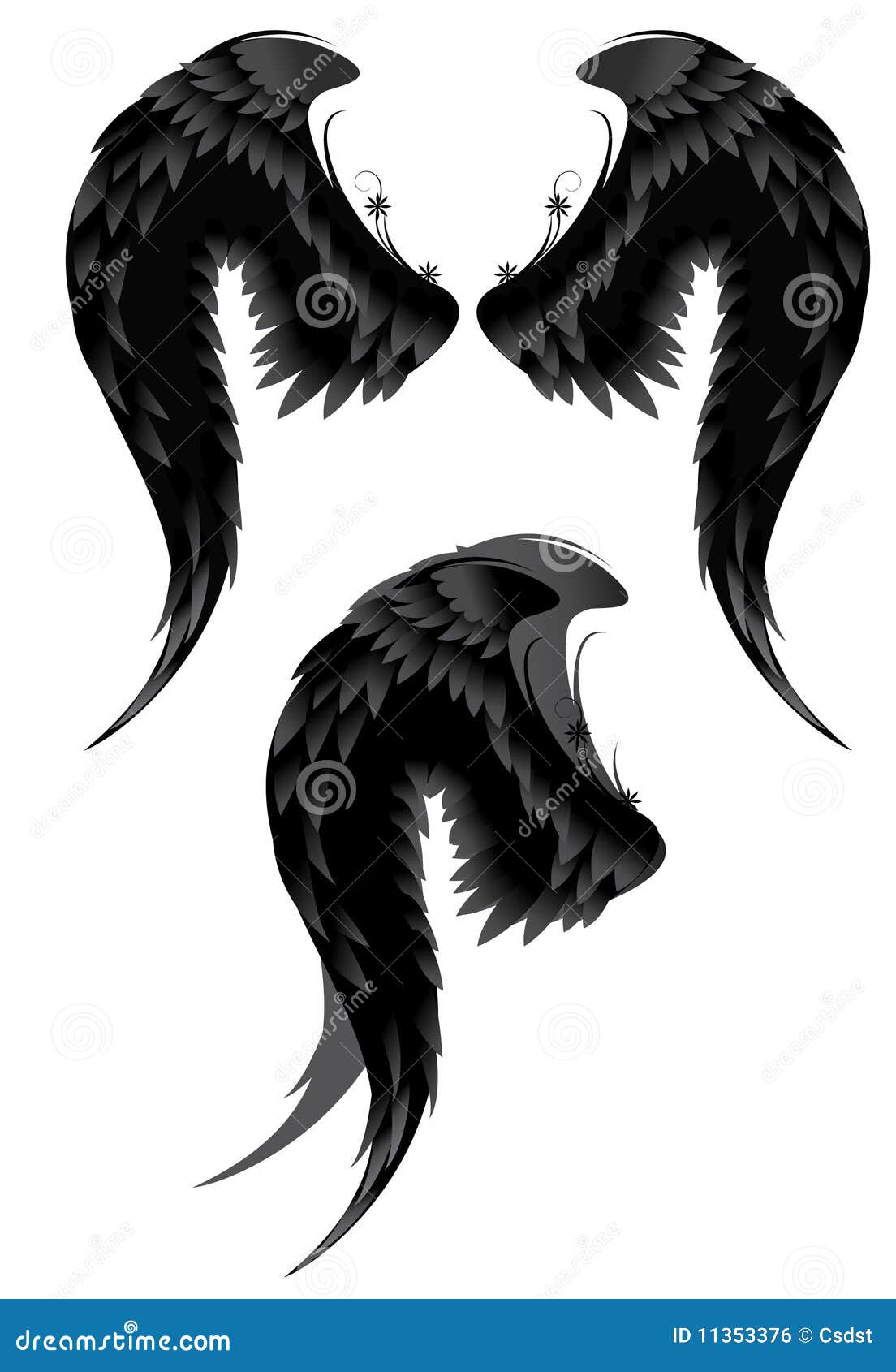 Wings stock vector. Illustration of round, wing, angel - 11353376