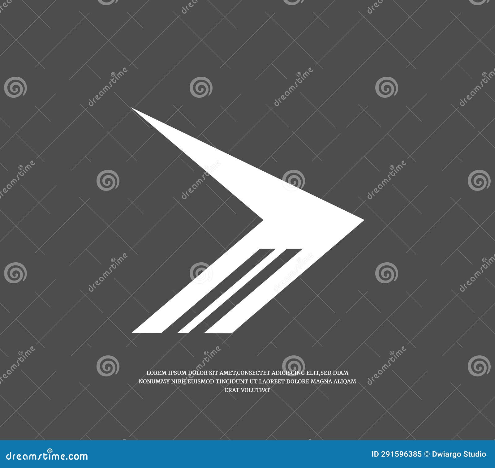 Wings or Arrow Logo Design Template Stock Illustration - Illustration ...