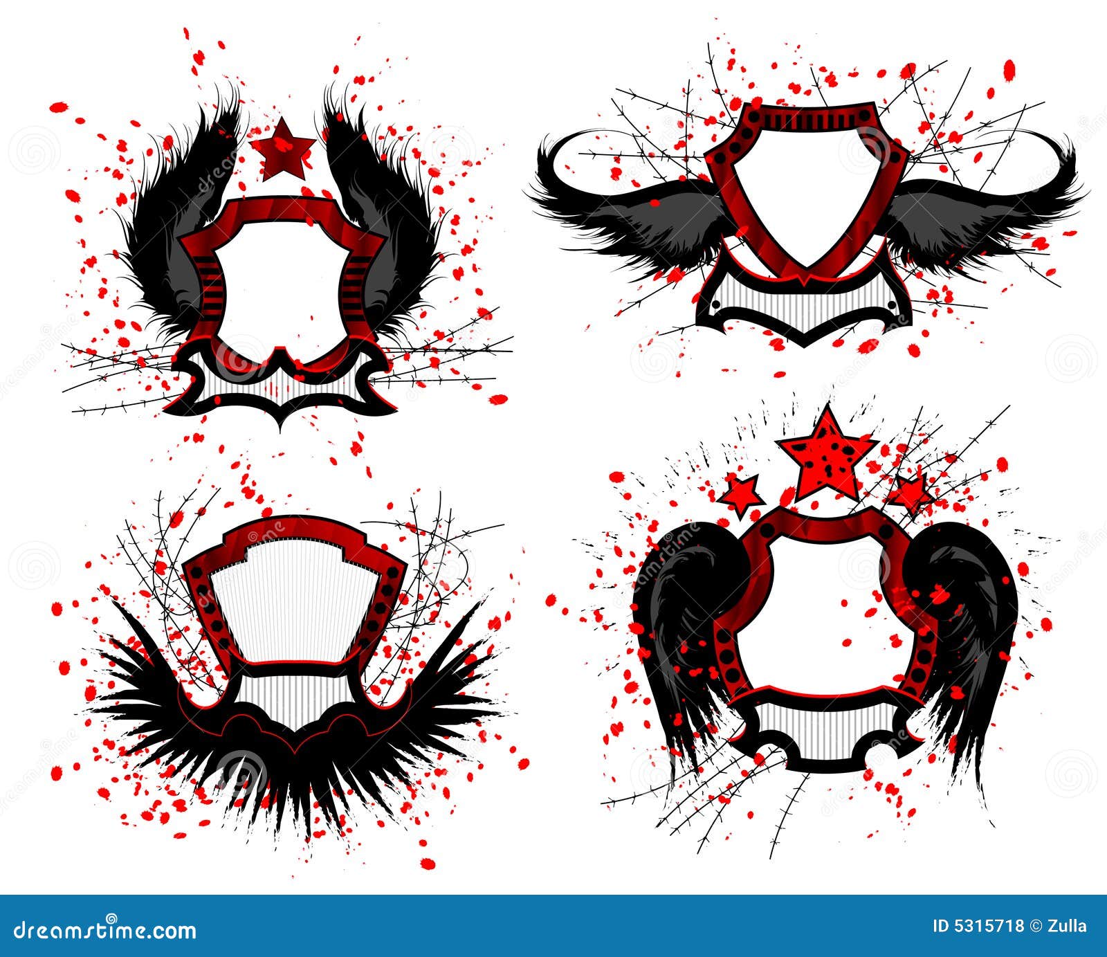 Wings and banner stock vector. Illustration of glossy - 5315718