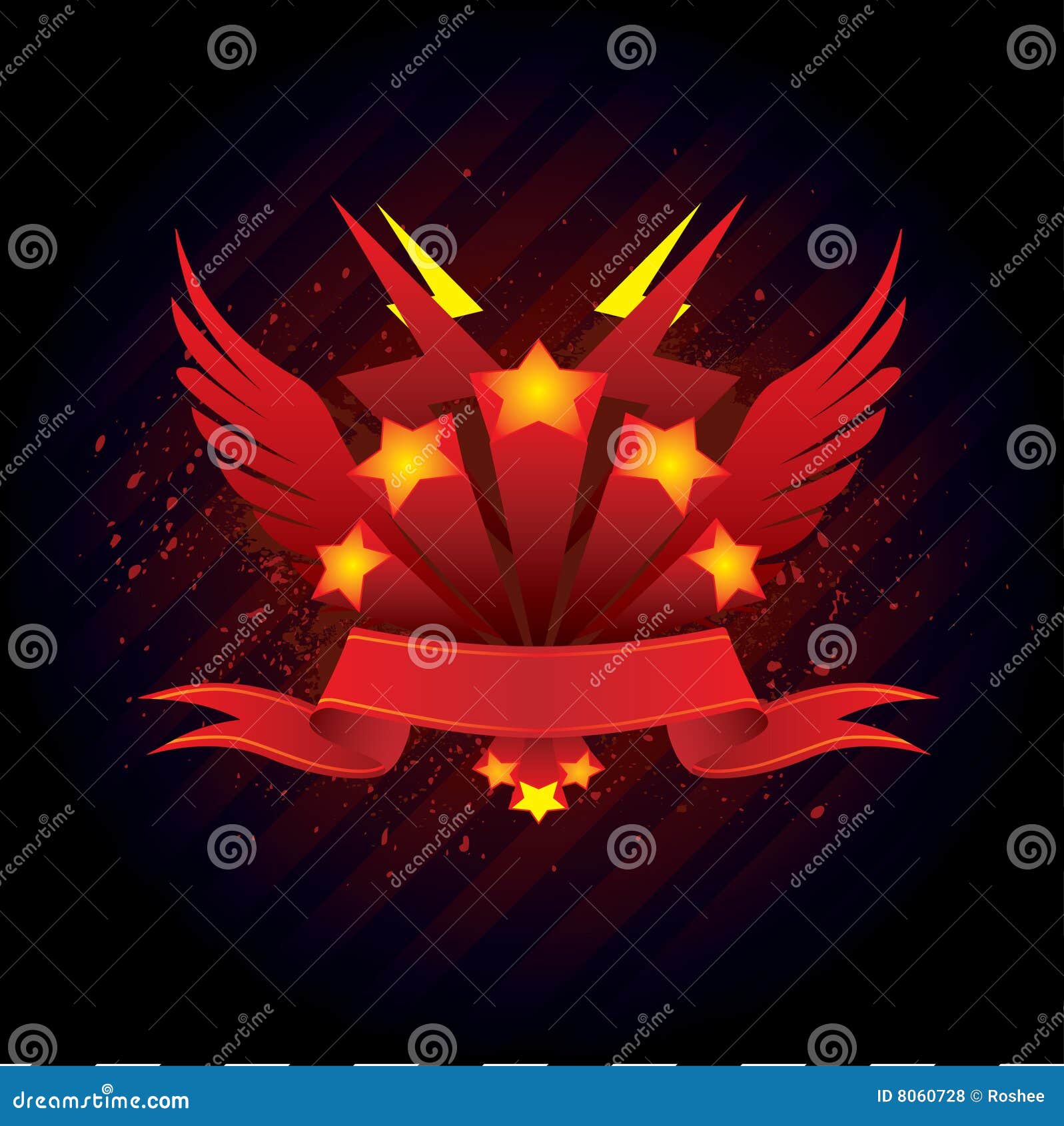 Wings and Banner stock vector. Illustration of symbols - 8060728