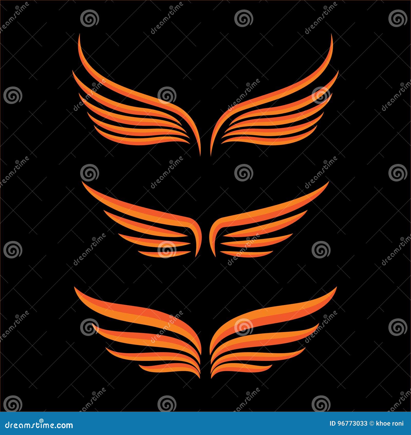 Wings Bird Feather Tattoo Hawk Angel Wings Vector | CartoonDealer.com ...