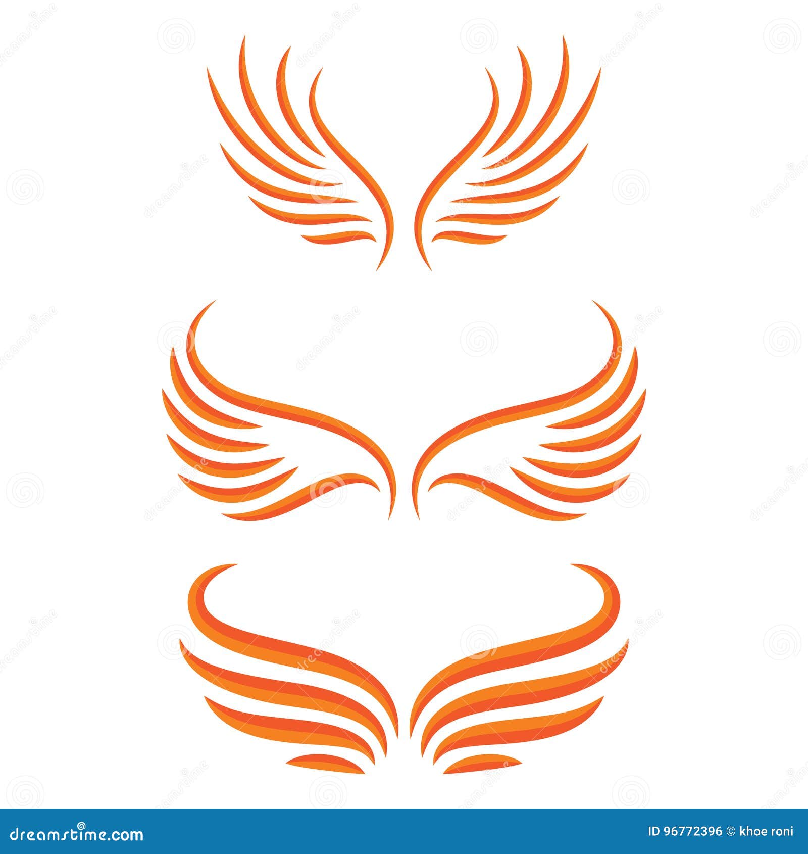 Wings Bird Feather Tattoo Hawk Angel Wings Vector | CartoonDealer.com ...